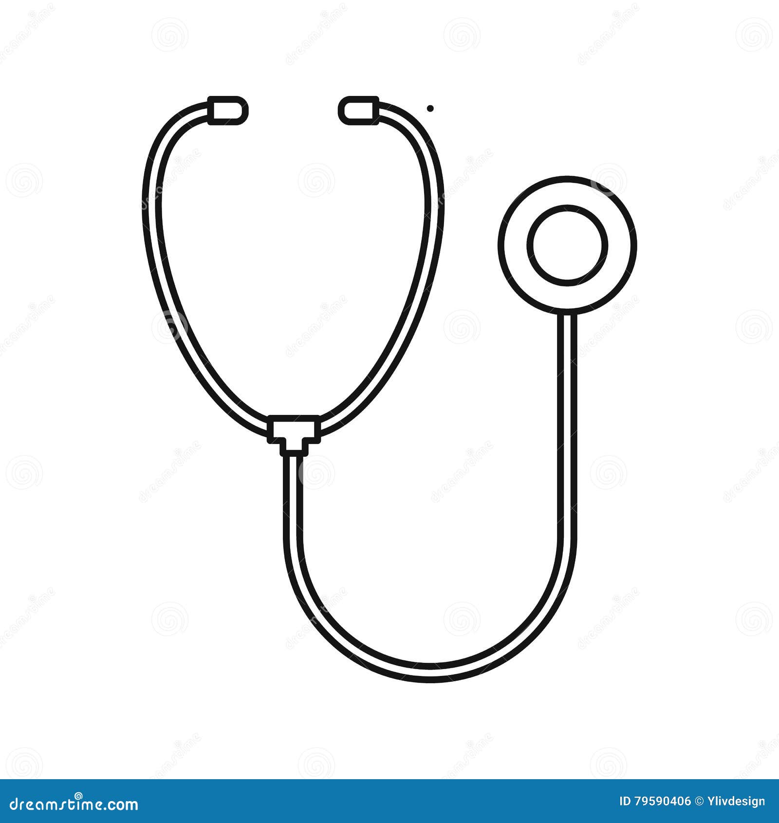 Icône De Phonendoscope Dans Le Style D'ensemble Illustration de Vecteur - Illustration du ligne ...