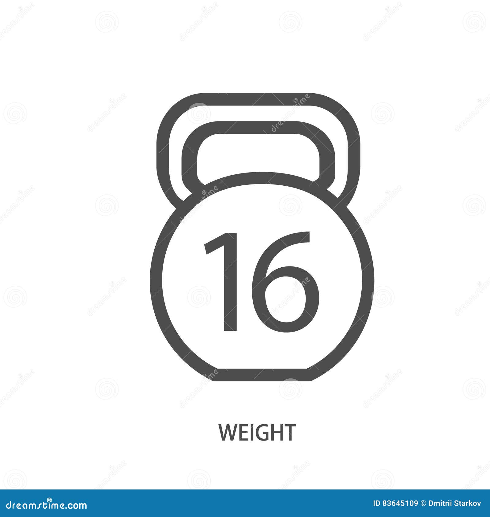 Icône De Poids Dans La Ligne Style Illustration de Vecteur ...