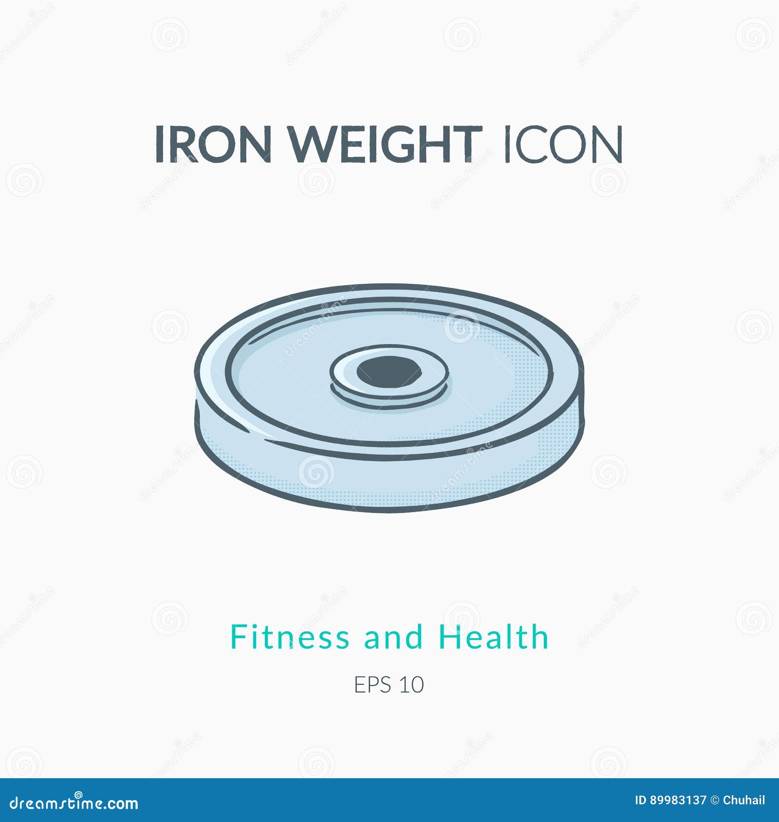 Icône De Poids De Fer D'isolement Sur Le Blanc Illustration de Vecteur ...