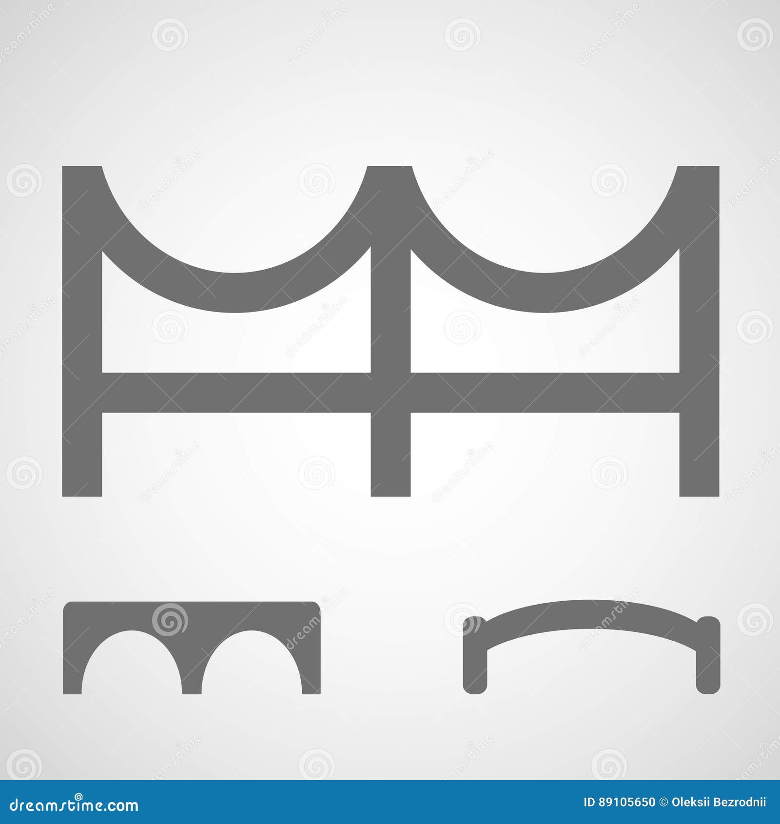 Icône De Pont Ensemble De Symboles Simples De Pont Illustration de ...