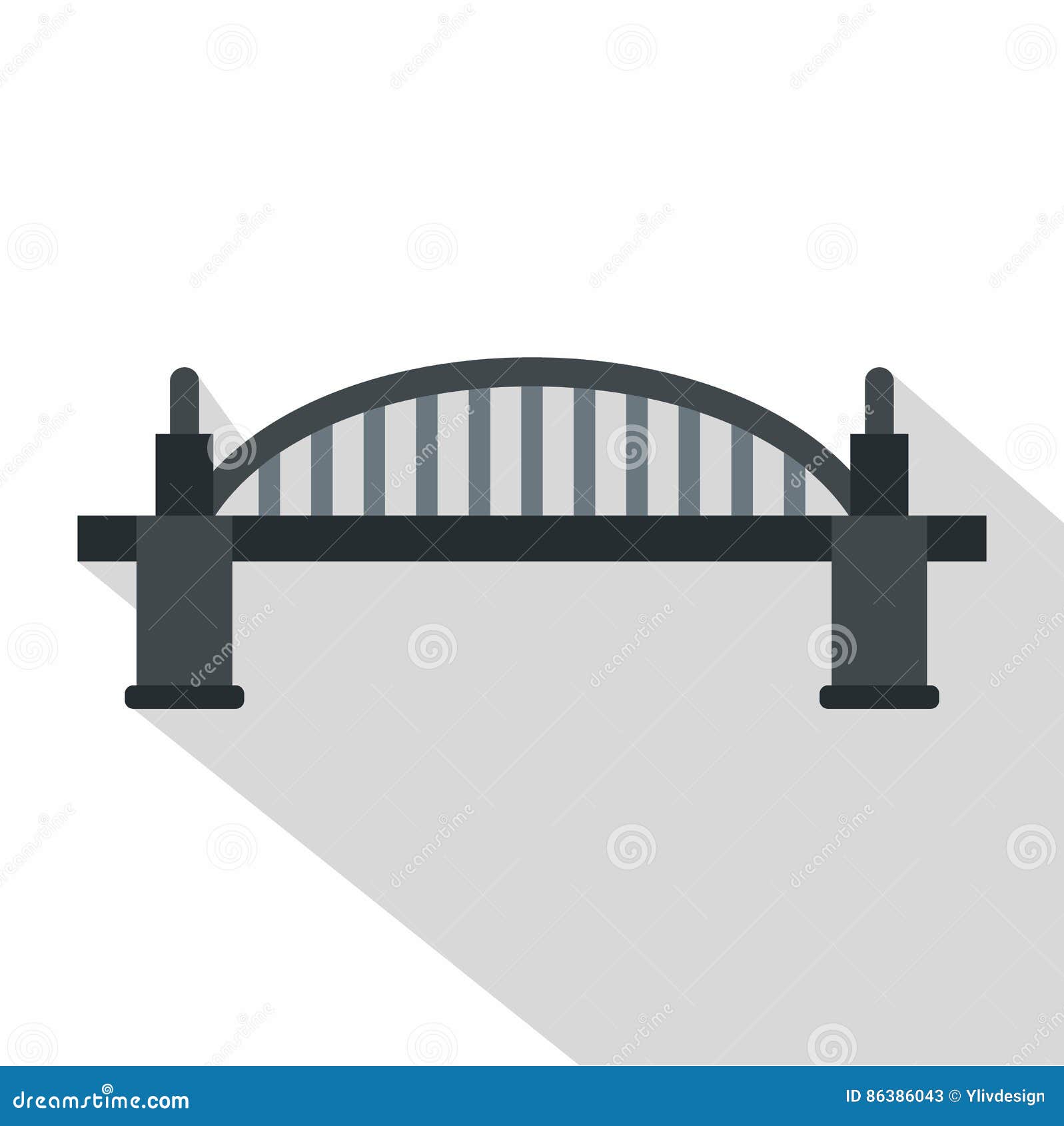 Icône de pont, style plat illustration de vecteur. Illustration du ...