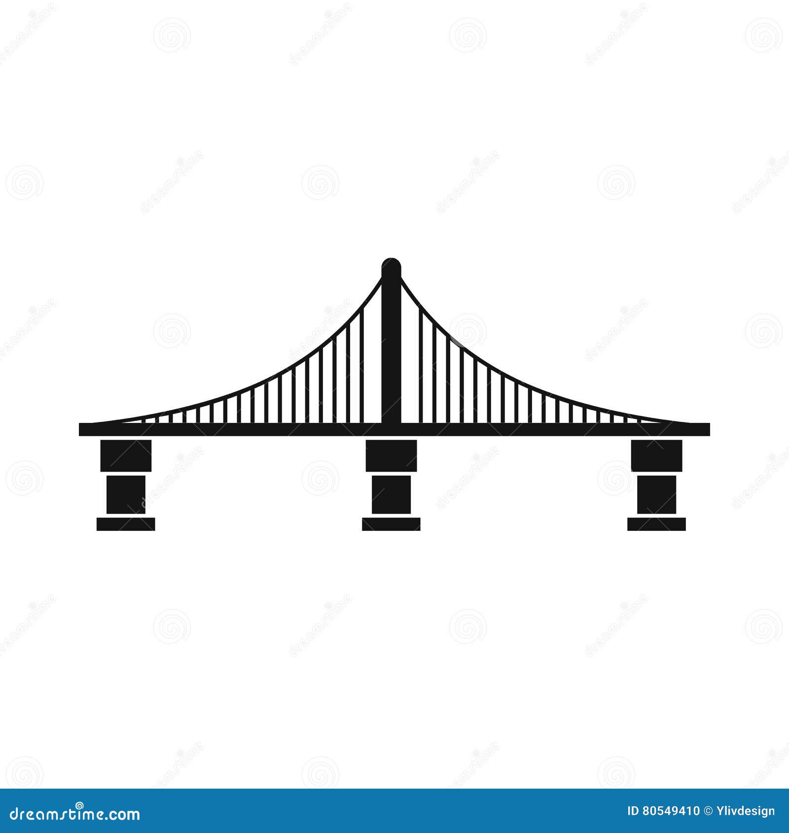 Icône De Pont, Style Simple Illustration de Vecteur - Illustration du ...