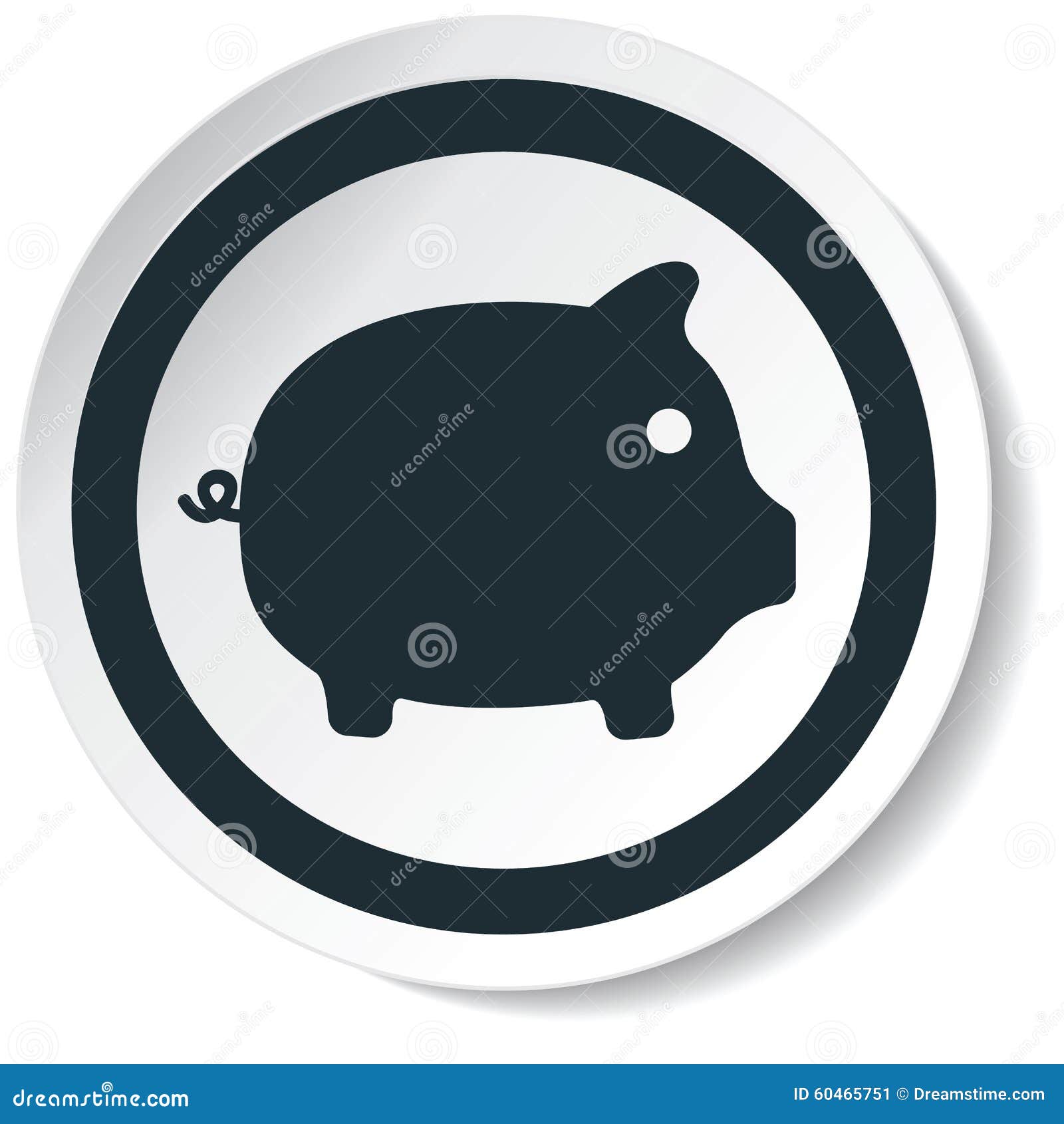 Icône de porc illustration stock. Illustration du ferme - 60465751
