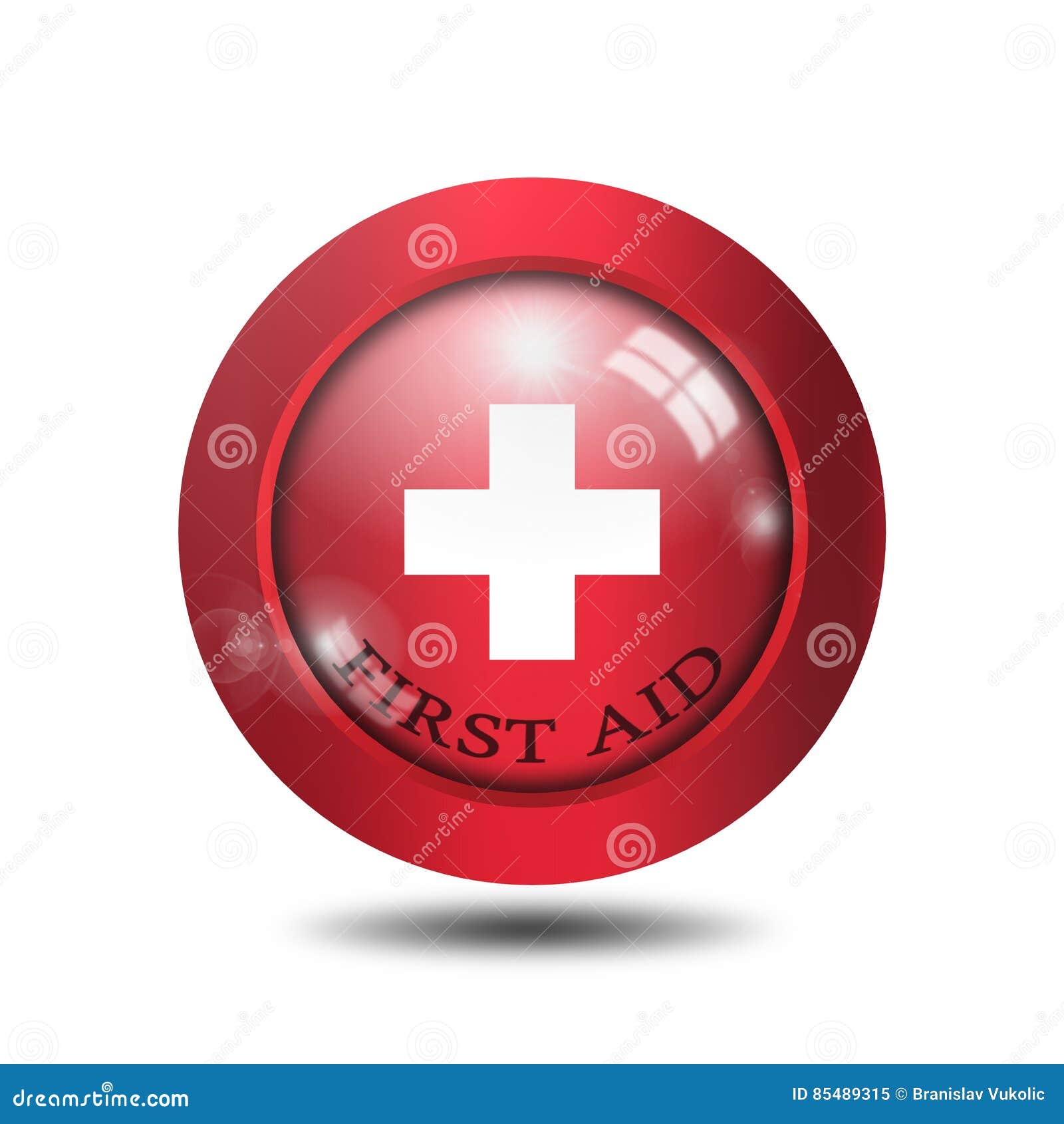 Icône De Premiers Secours, Signe, Illustration Illustration Stock ...