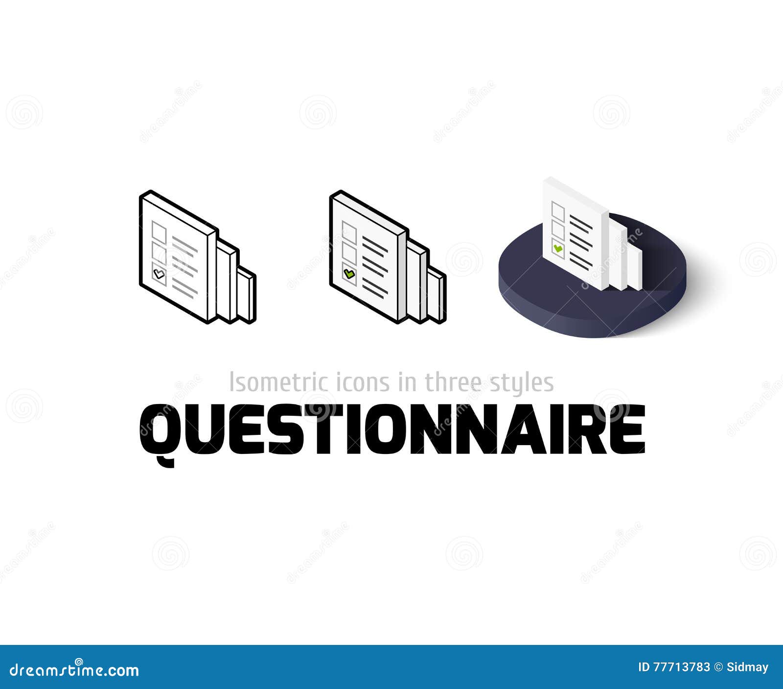 Icône De Questionnaire Dans Le Style Différent Illustration de Vecteur ...