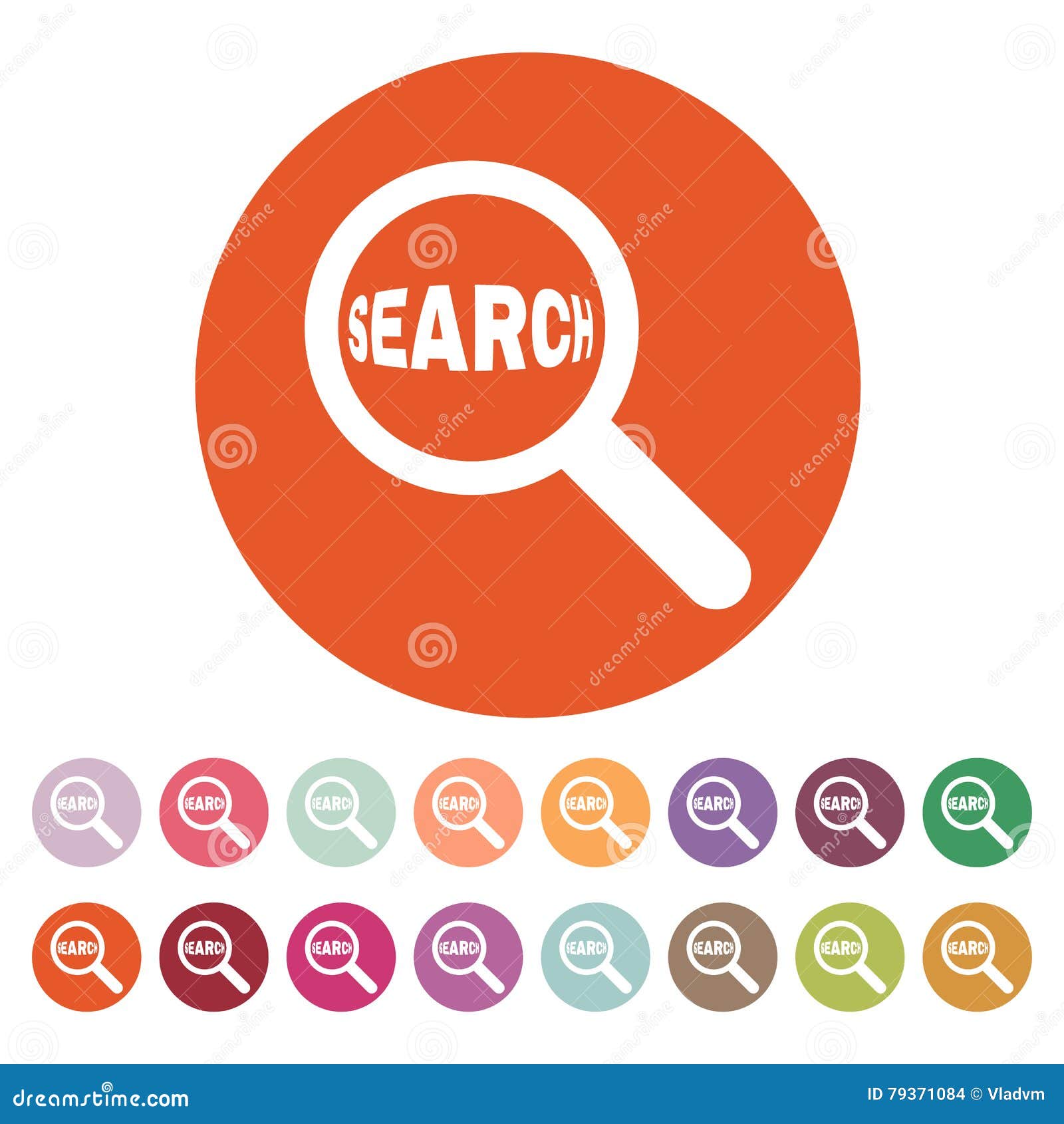 Icône De Recherche Symbole De Loupe Plat Illustration de Vecteur ...