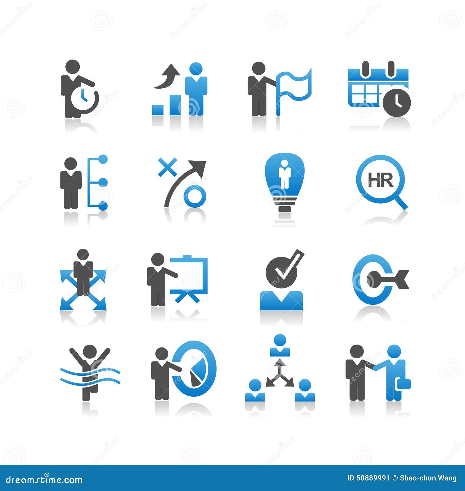Icône De Ressources Humaines D'affaires Illustration de Vecteur ...