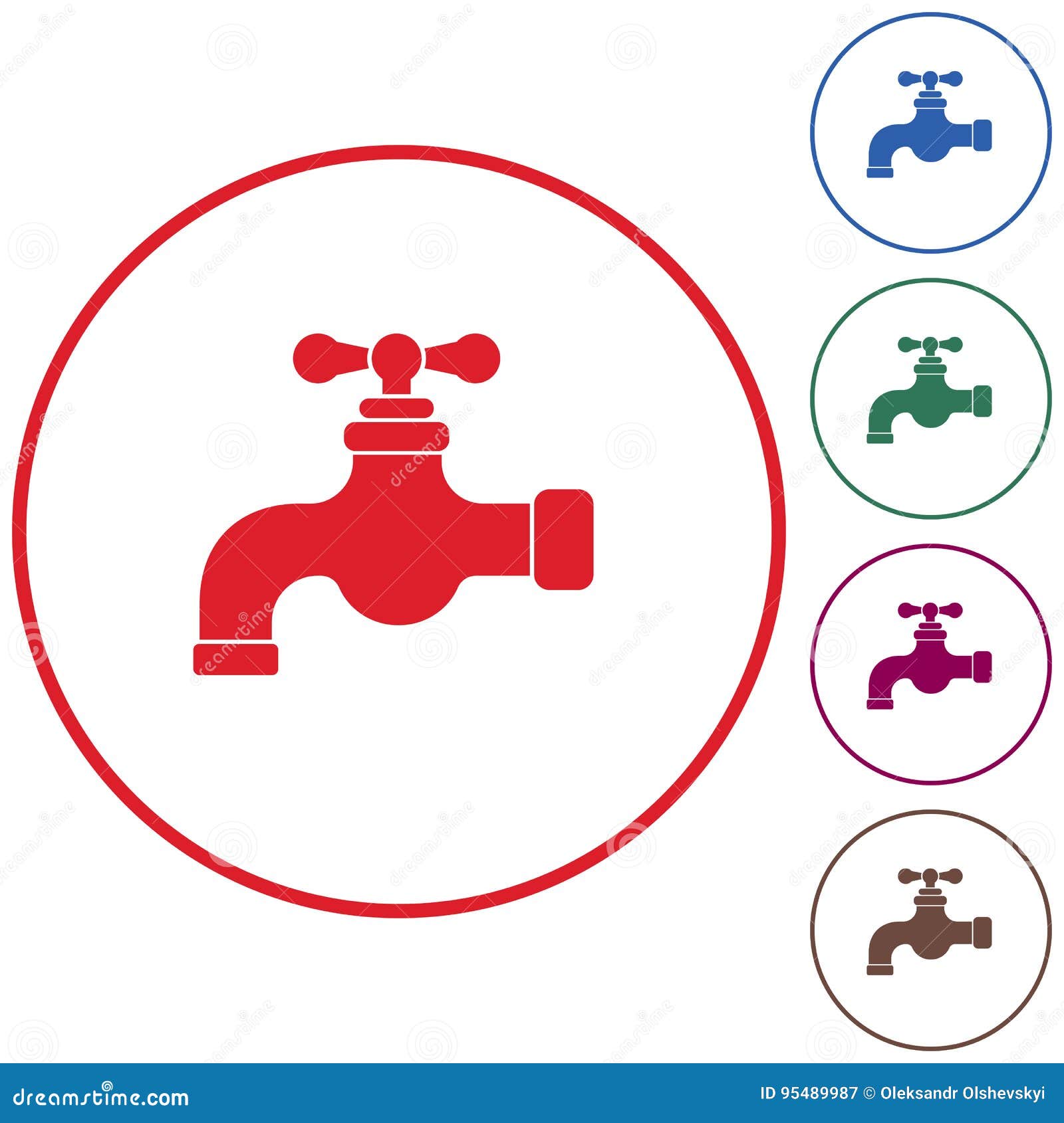 Icône de robinet d'eau illustration de vecteur. Illustration du vider ...