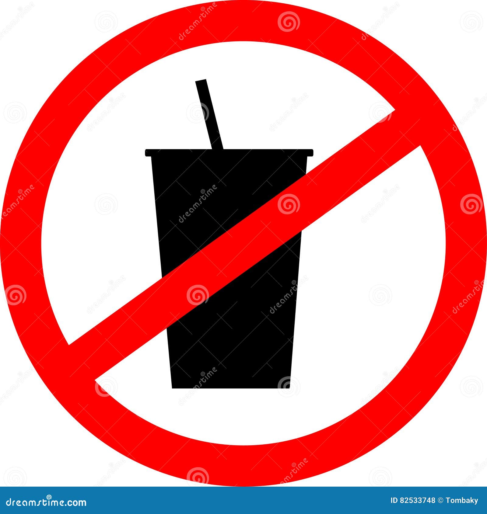 Icône De Signe D'interdiction Aucune Boisson Illustration Stock ...