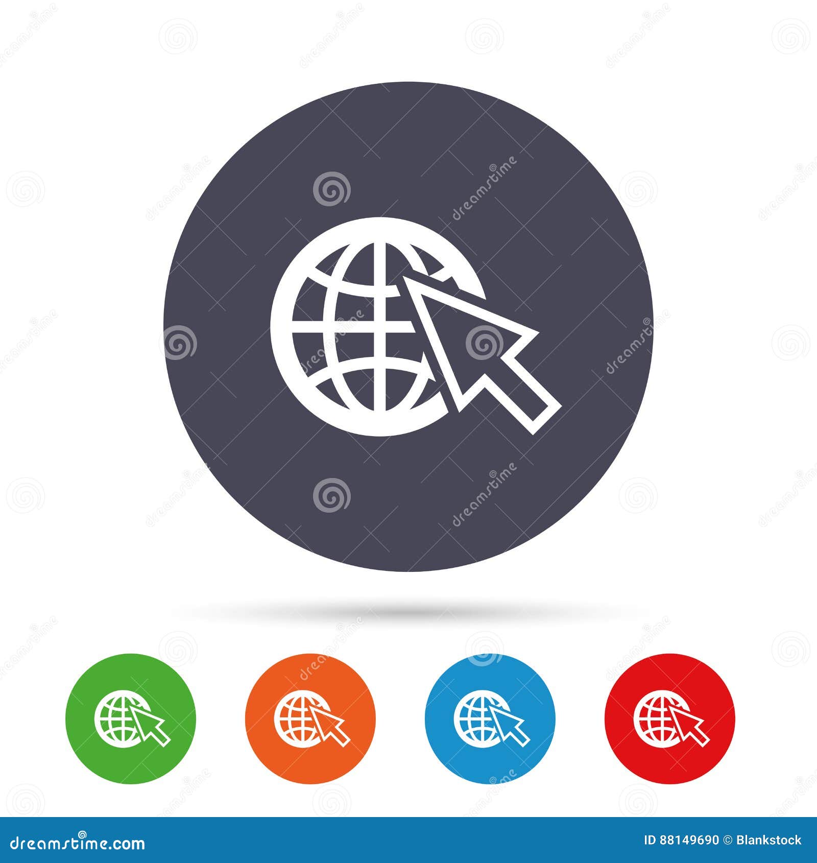 Icône De Signe D'Internet Symbole De World Wide Web Illustration de ...