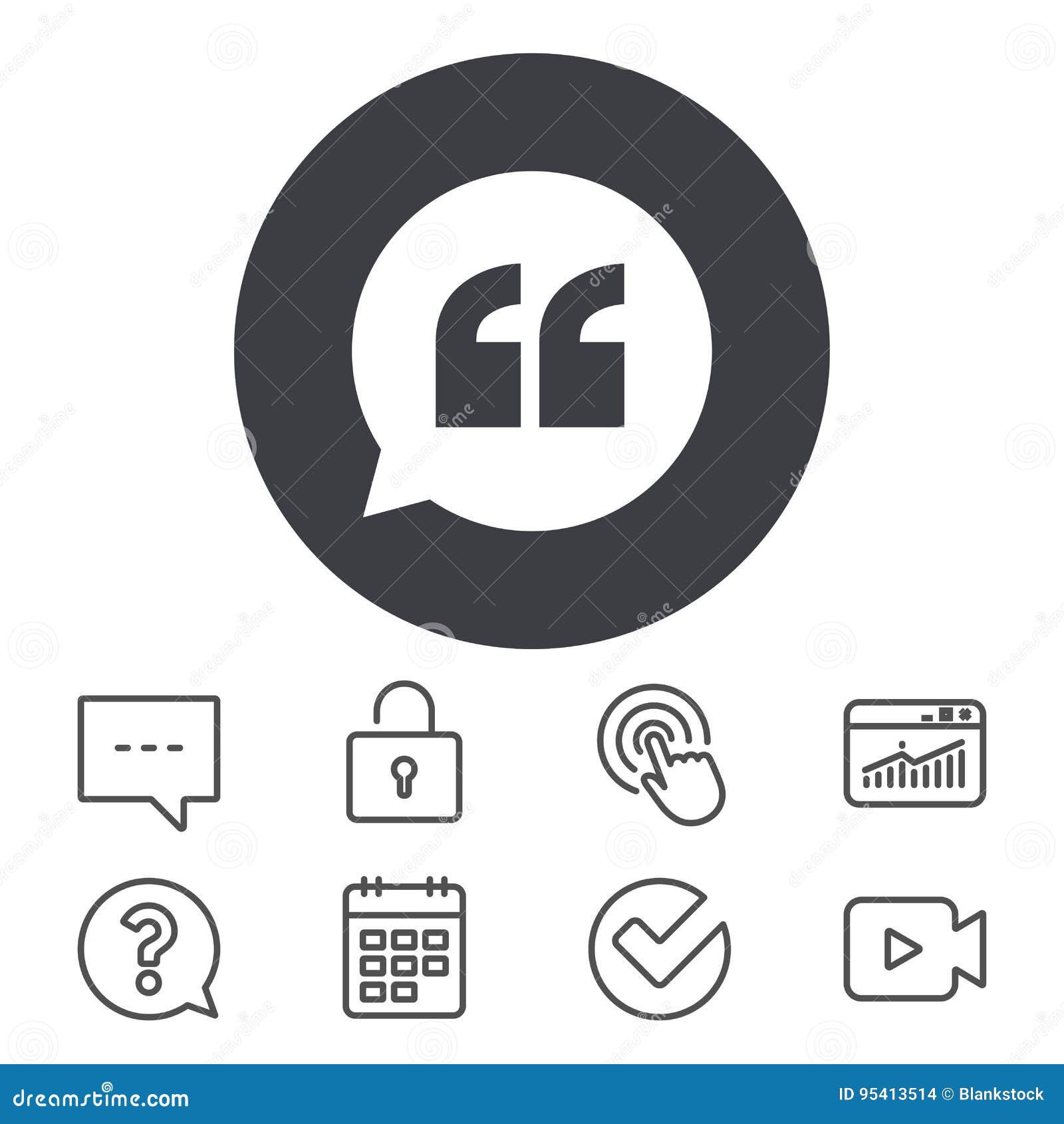 Icône De Signe De Citation Symbole De Marque De Citation Illustration ...