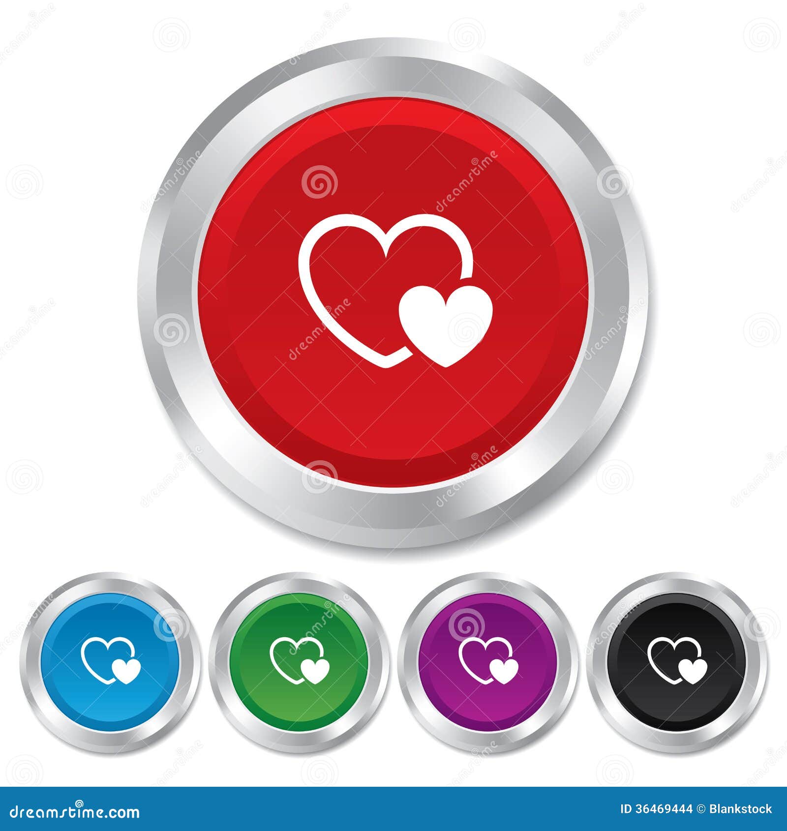 Icône De Signe De Coeurs. Symbole D'amour. Illustration de Vecteur ...