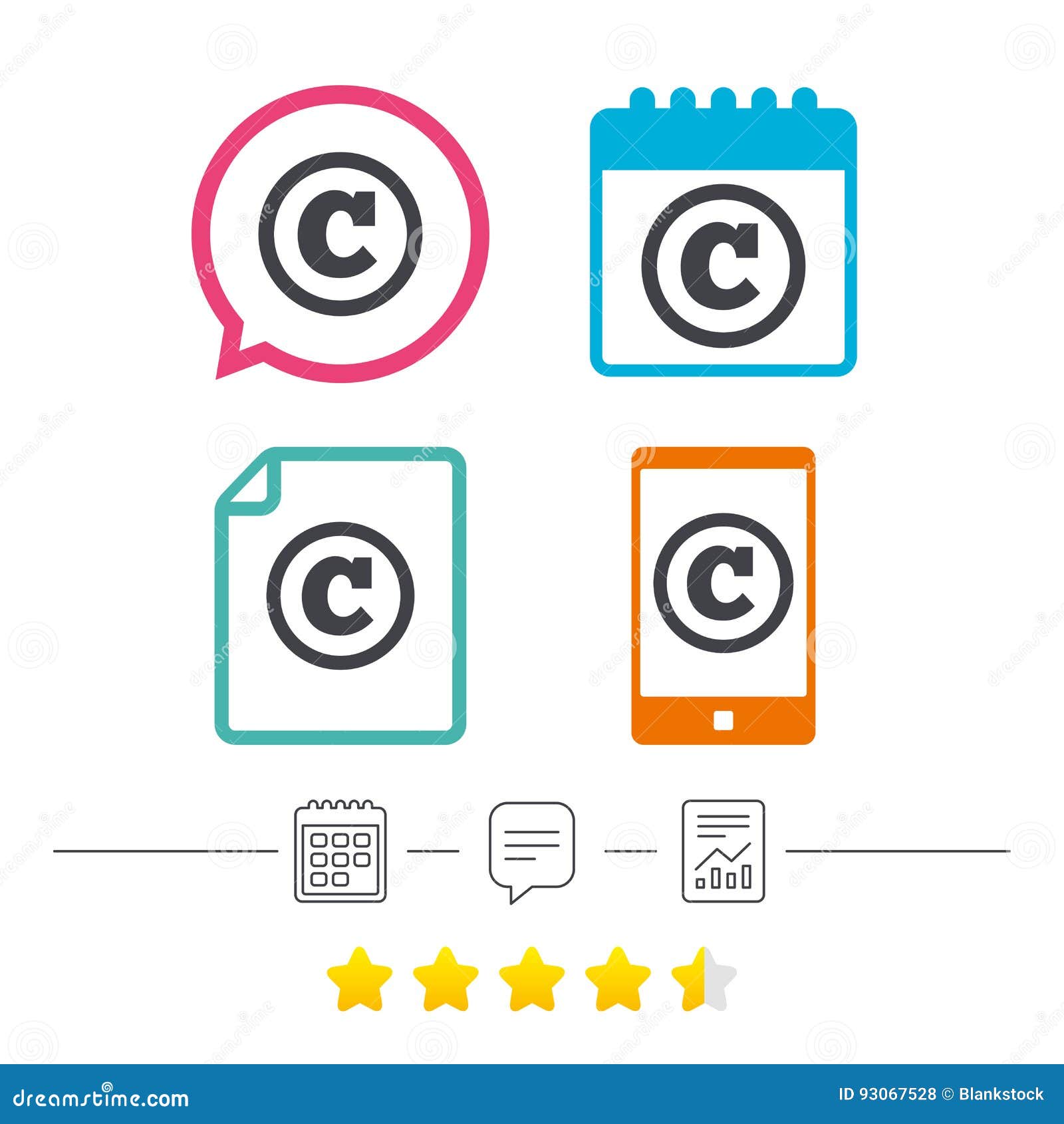 Icône De Signe De Copyright Bouton De Copyright Illustration de Vecteur ...