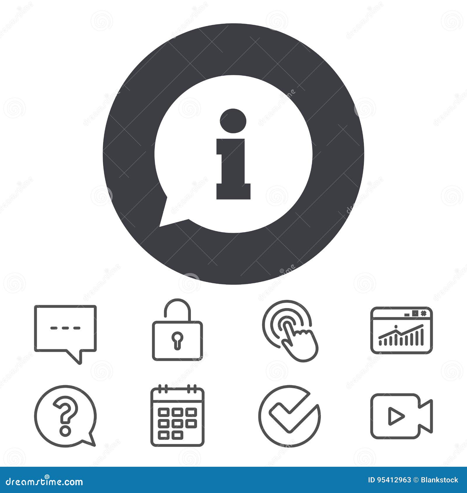 Icône De Signe De L'information Symbole D'infos Illustration de Vecteur ...