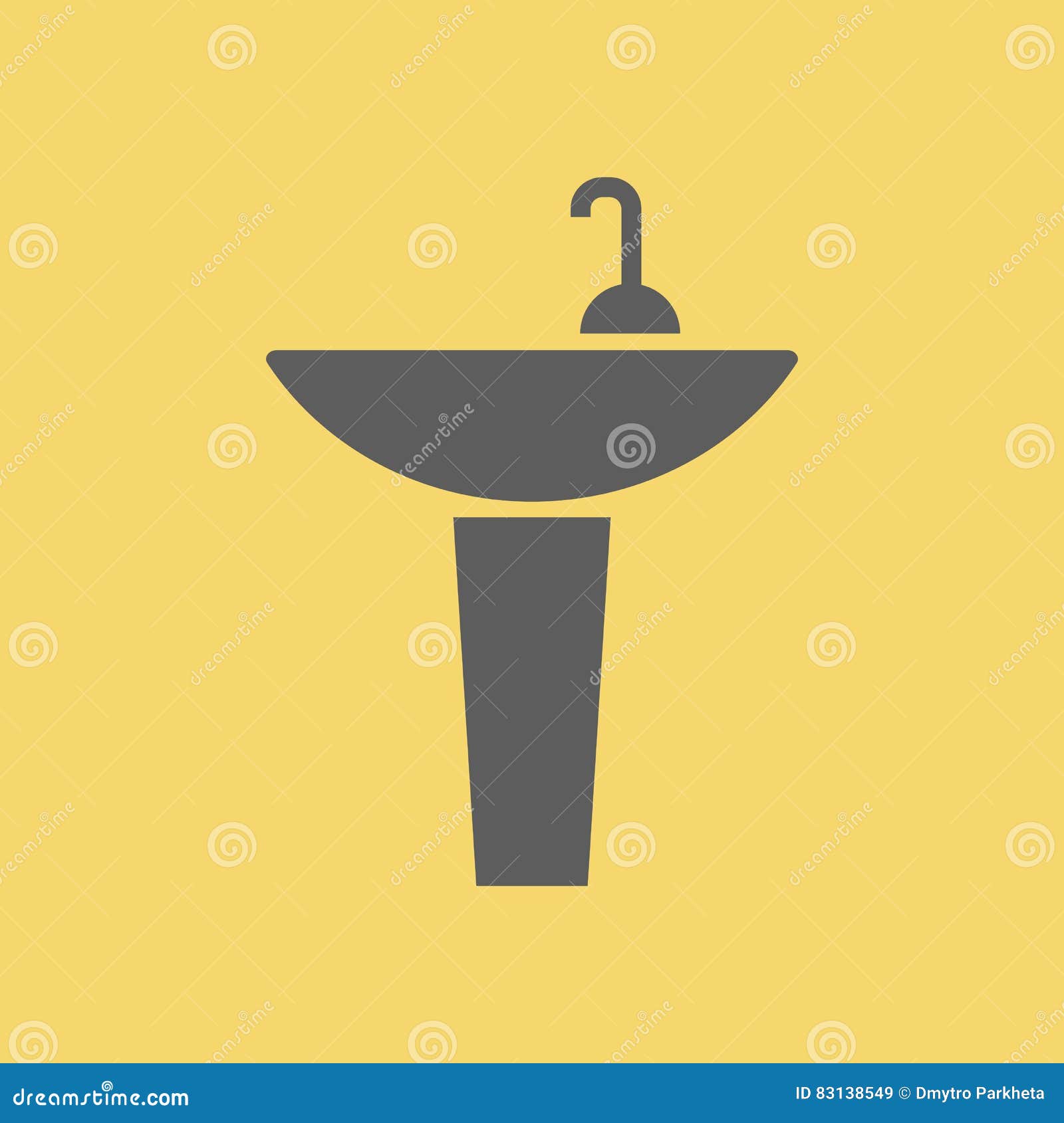 Icône de signe de lavabo illustration de vecteur. Illustration du ...