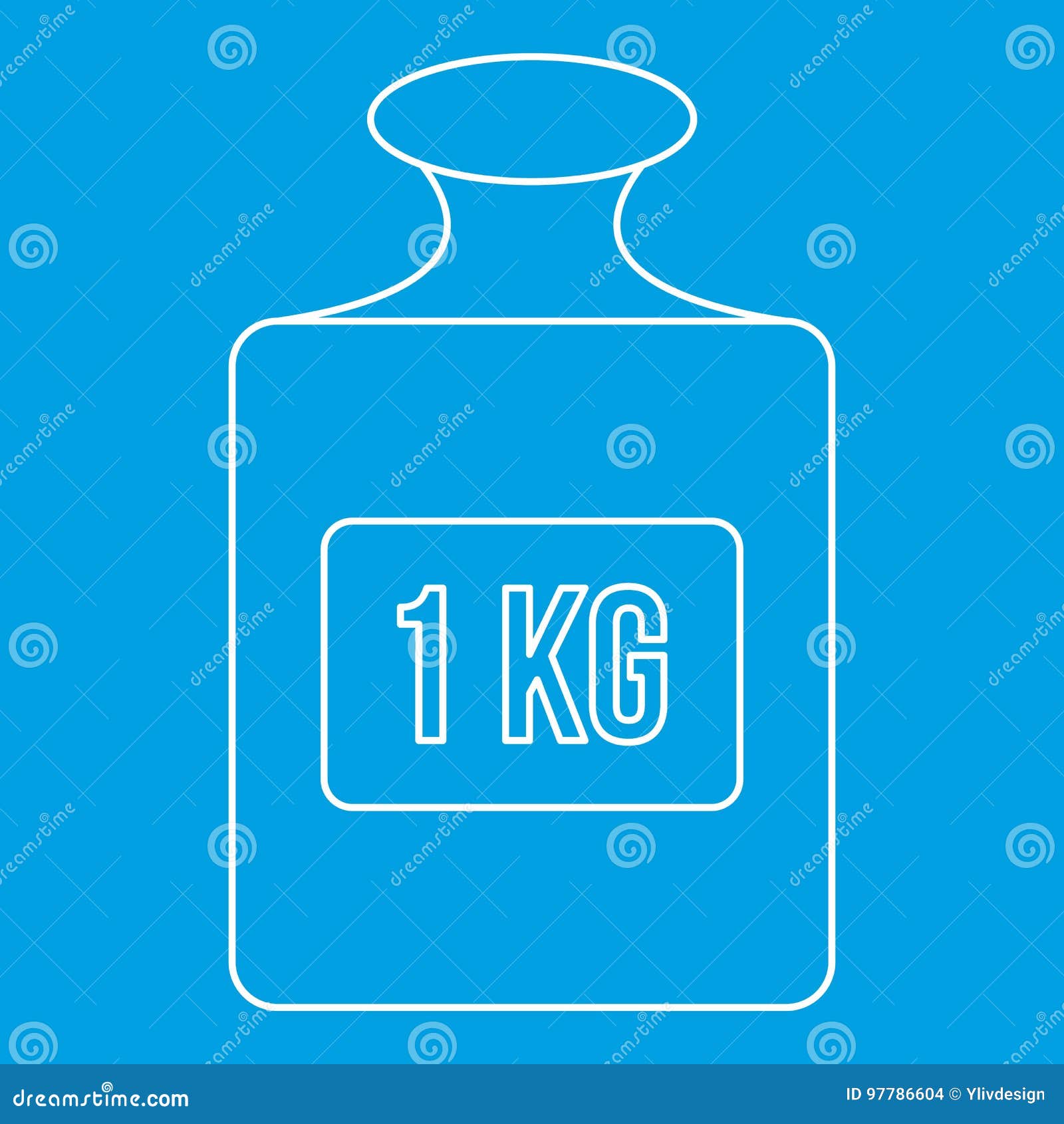 Icône De Signe De Poids, Style D'ensemble Illustration de Vecteur ...