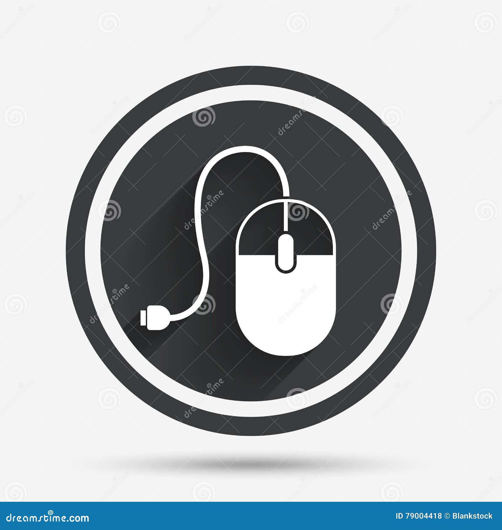 Icône De Signe De Souris D'ordinateur Optique Avec La Roue Illustration ...