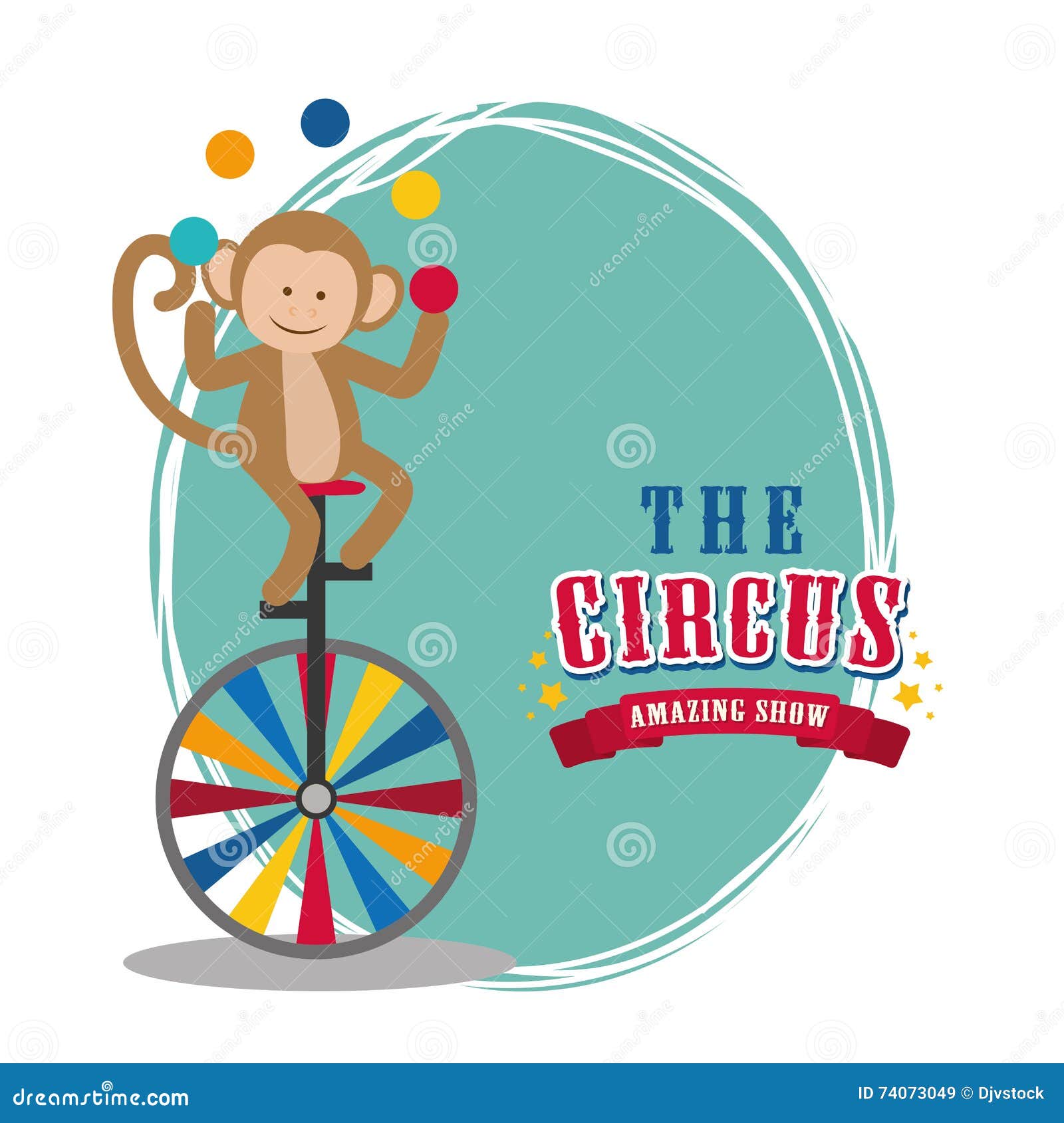 Icône De Singe Cirque Et Conception De Carnaval Dessin De Vecteur ...