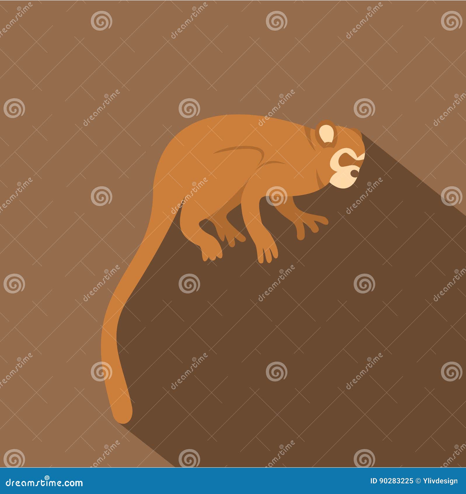 Icône de singe, style plat illustration de vecteur. Illustration du ...