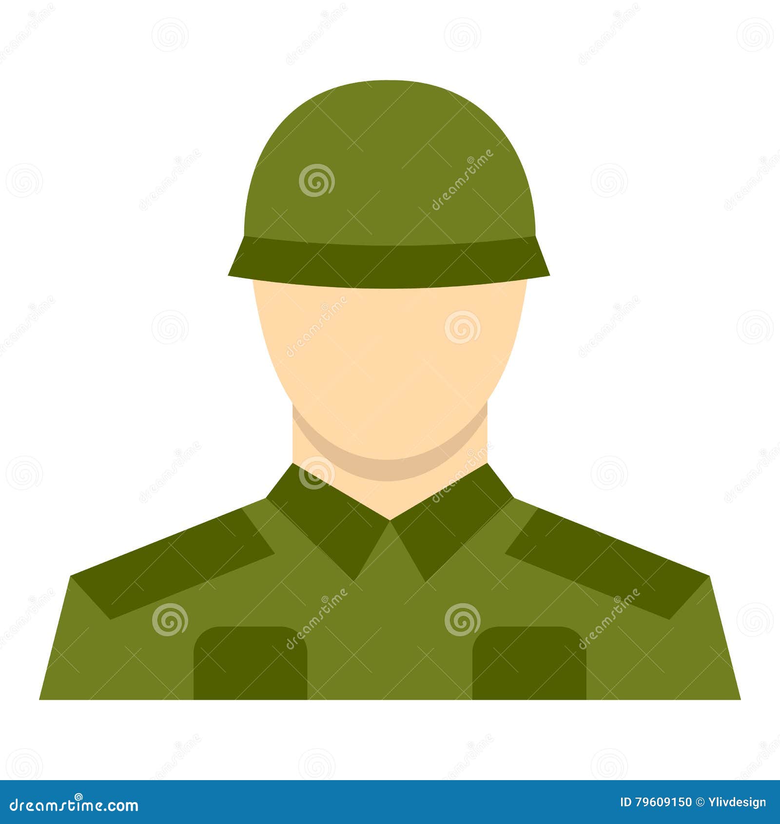 Icône De Soldat, Style Plat Illustration de Vecteur - Illustration du ...