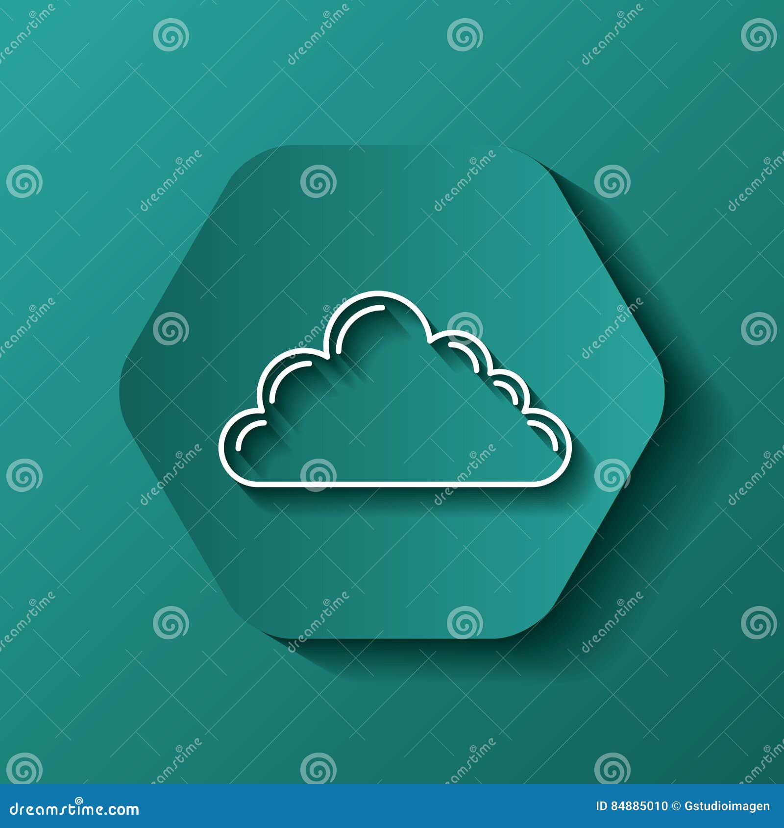 Icône de stockage de nuage illustration stock. Illustration of ...