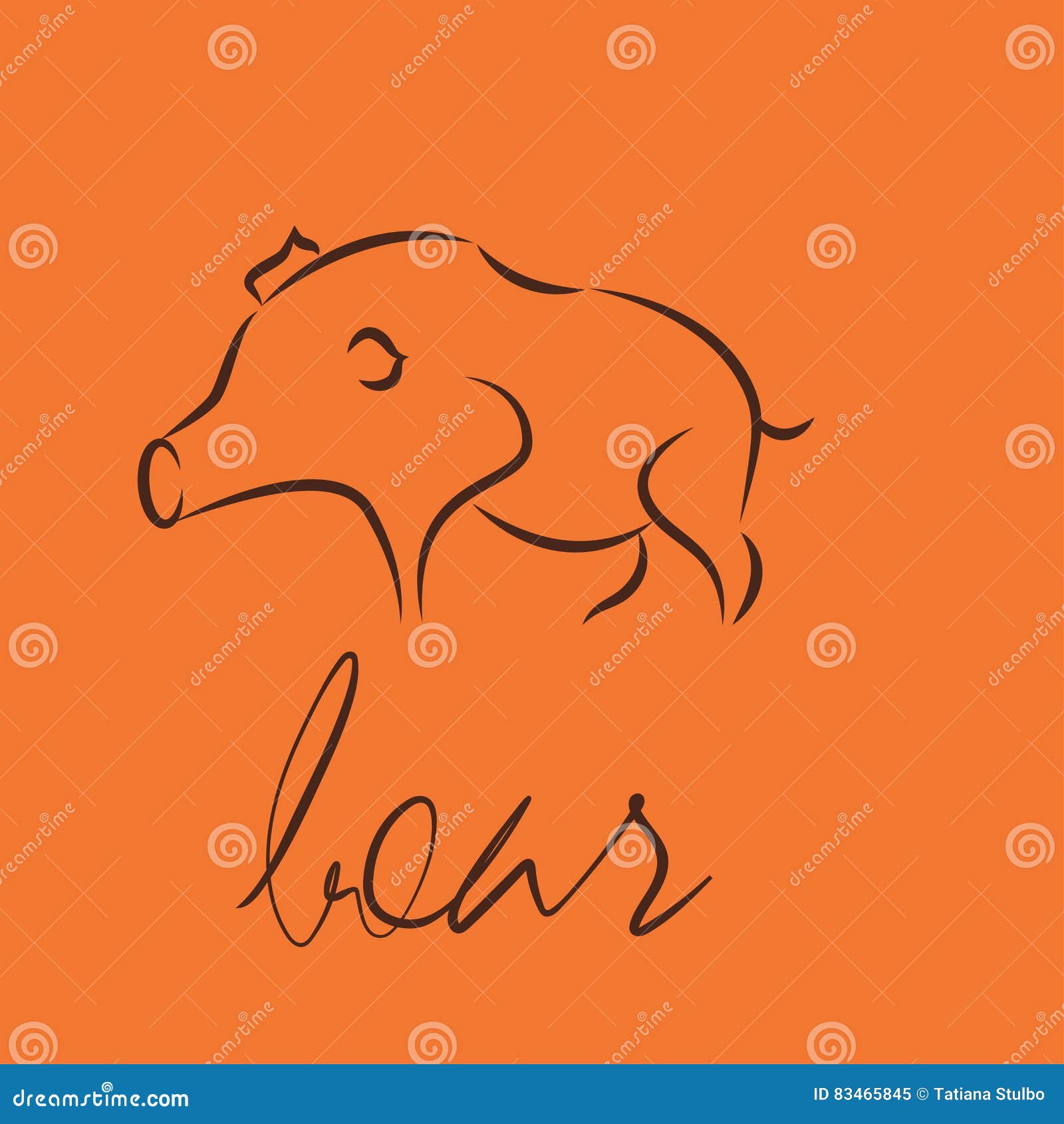 Icône de symbole de verrat illustration de vecteur. Illustration du ...