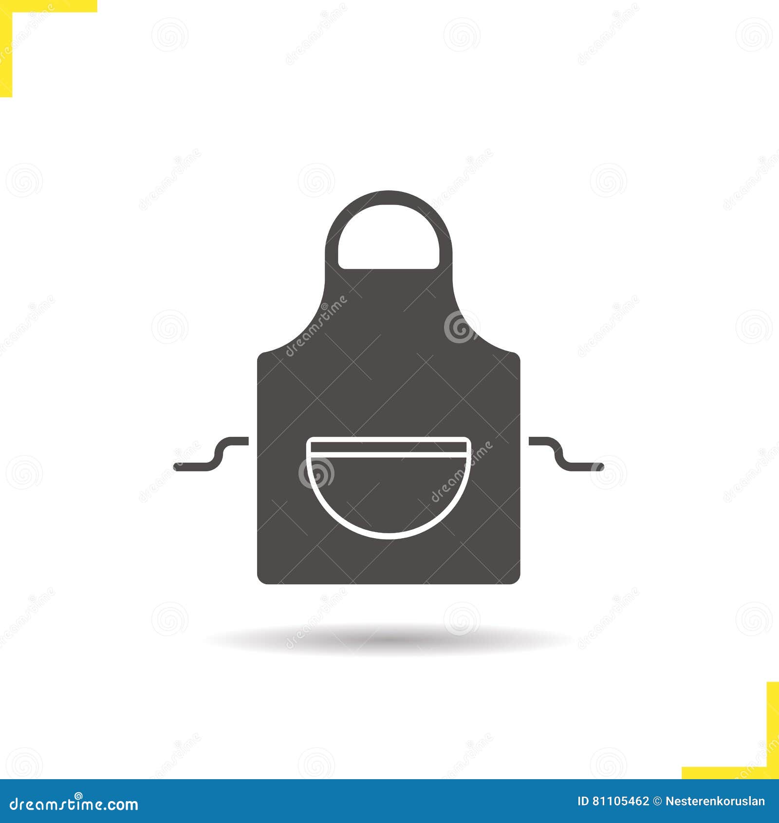 Icône de tablier illustration de vecteur. Illustration du uniforme - 81105462