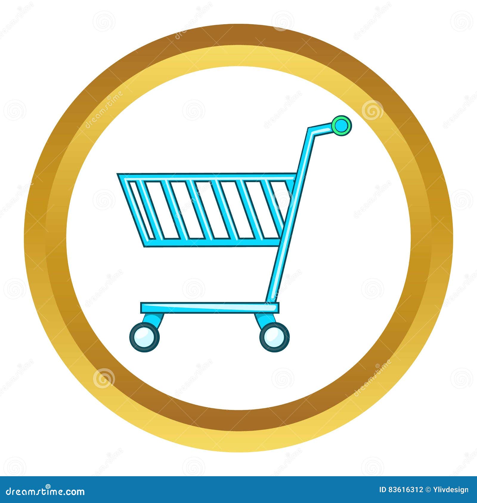 Icône de vecteur de caddie illustration de vecteur. Illustration du ...