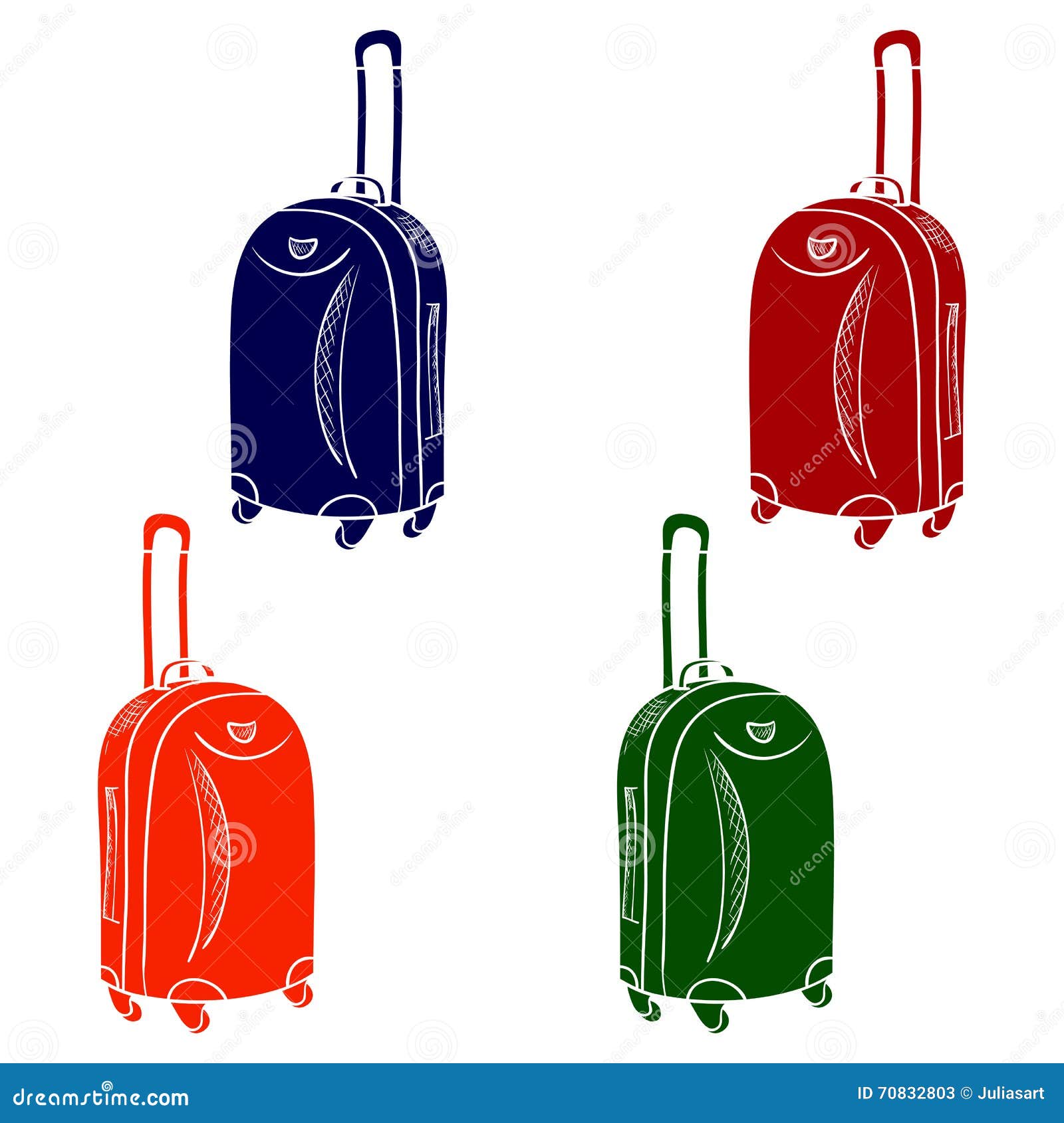 Icône De Vecteur De Couleur De Valise Illustration de Vecteur ...