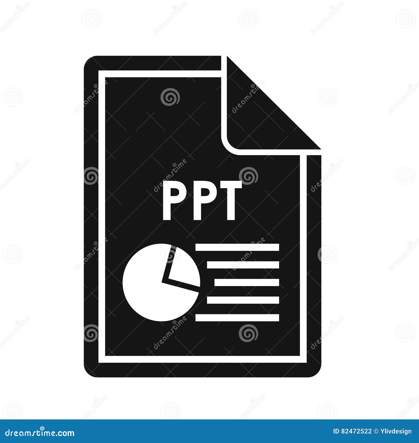 Icône Du Dossier PPT, Style Simple Illustration de Vecteur ...