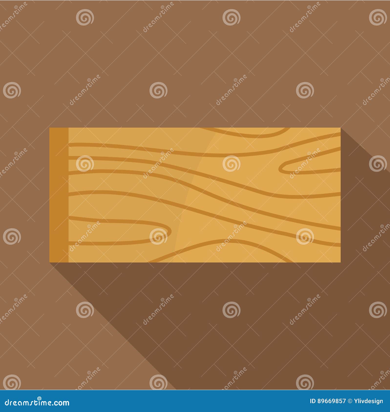 Icône En Bois De Planche, Style Plat Illustration de Vecteur ...