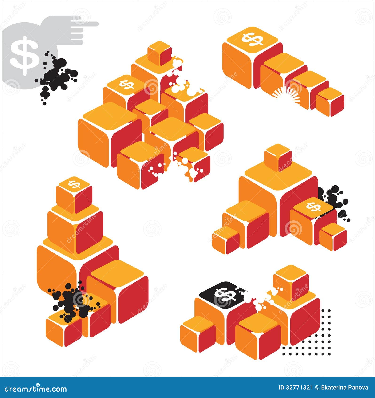 Icône Et Logo D'affaires Avec Le Lingot D'or. Illustration de Vecteur ...