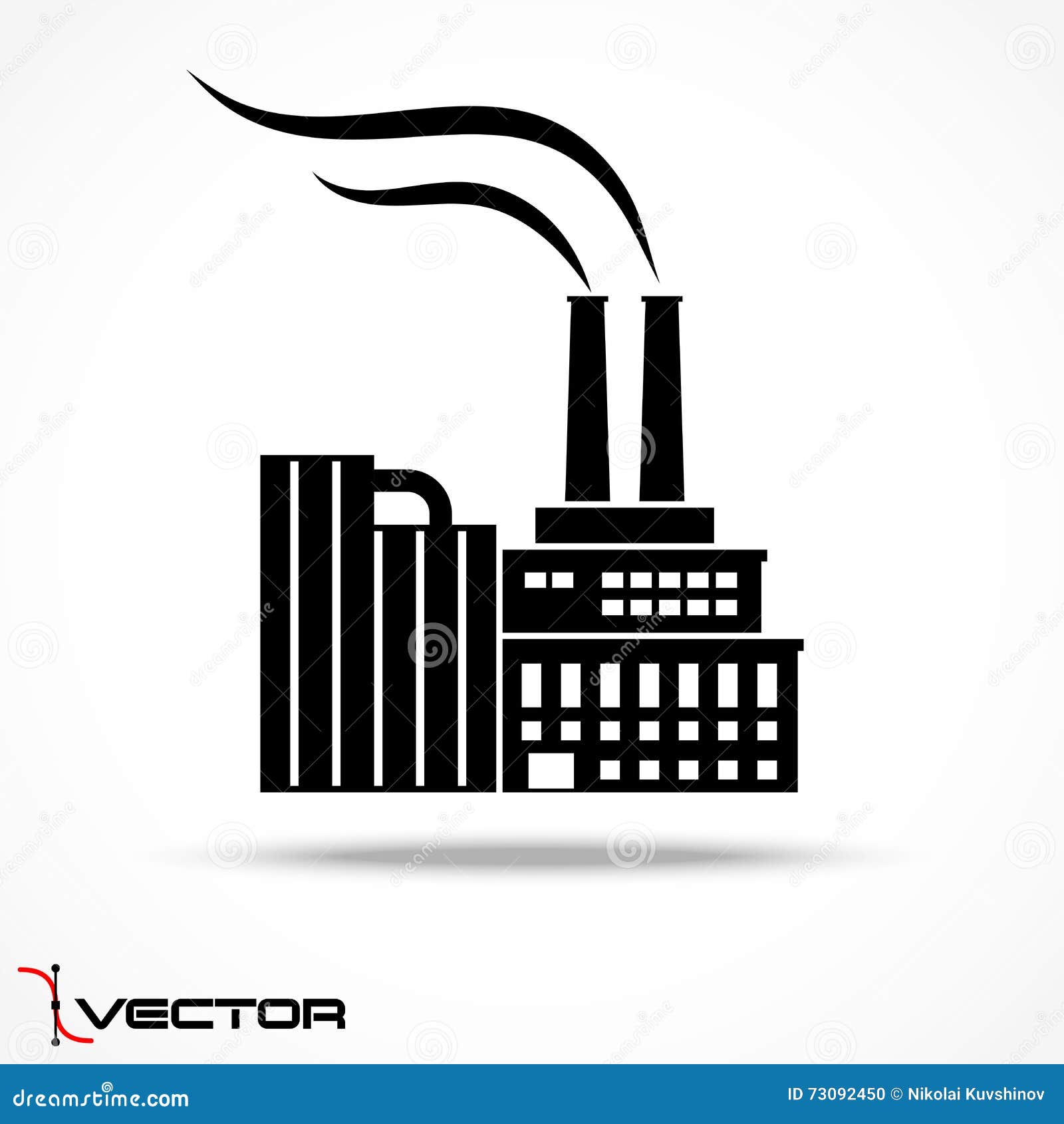 Icône industrielle d'usine illustration de vecteur. Illustration du ...