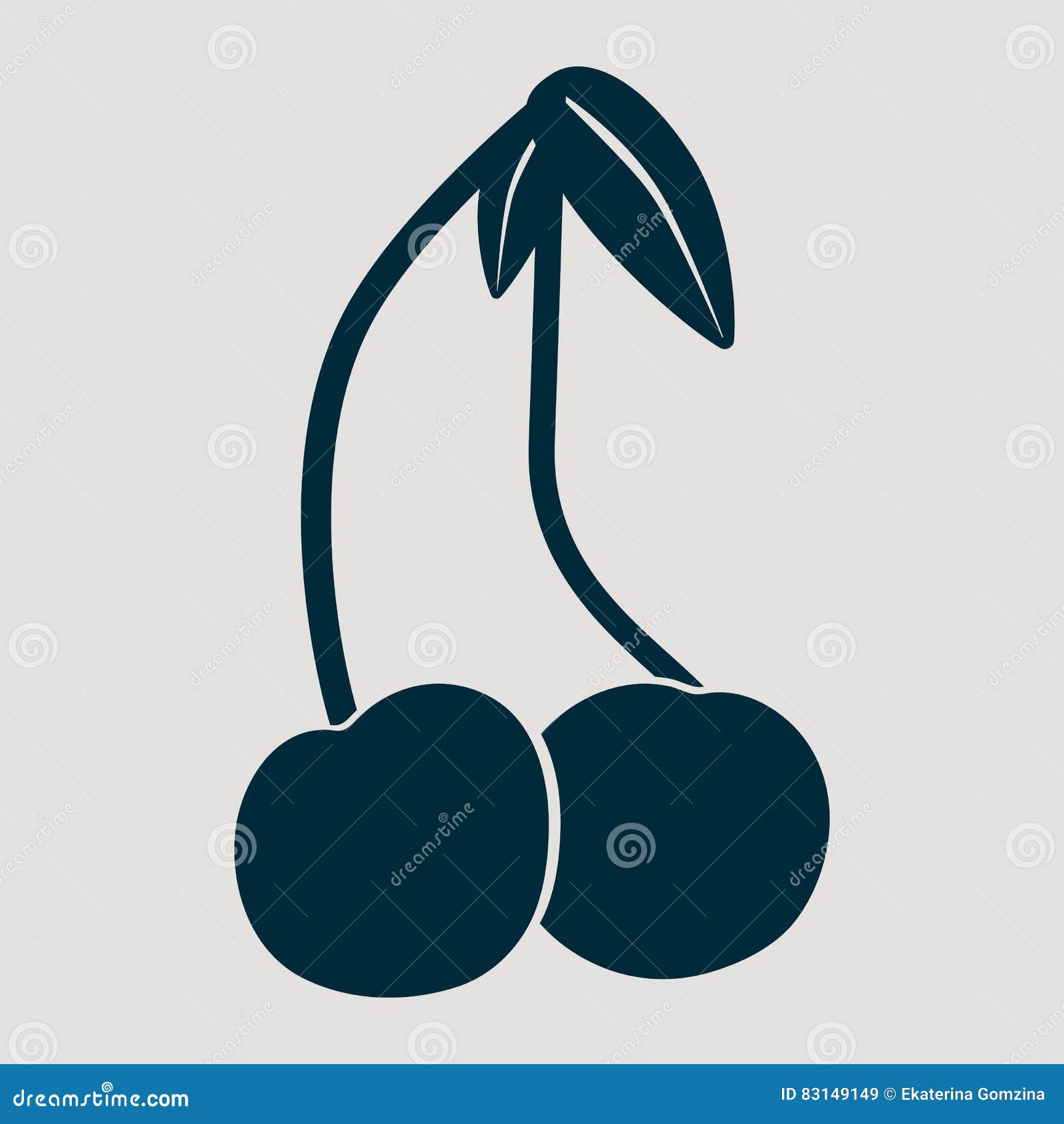 Icône Monochrome Simple Pour La Merise Illustration de Vecteur ...