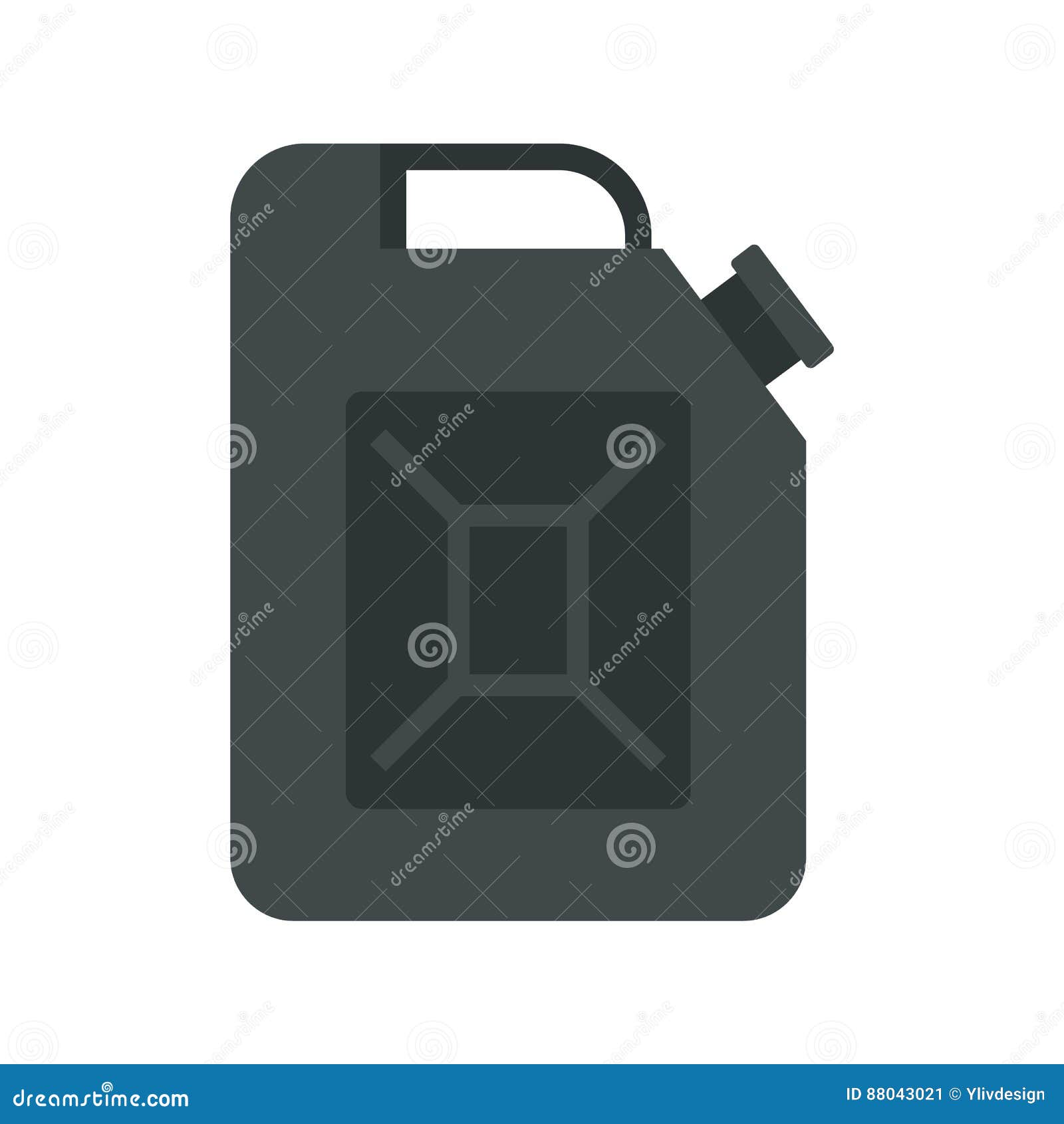 Icône Noire De Jerrycan, Style Plat Illustration de Vecteur - Illustration du jerrican, essence ...