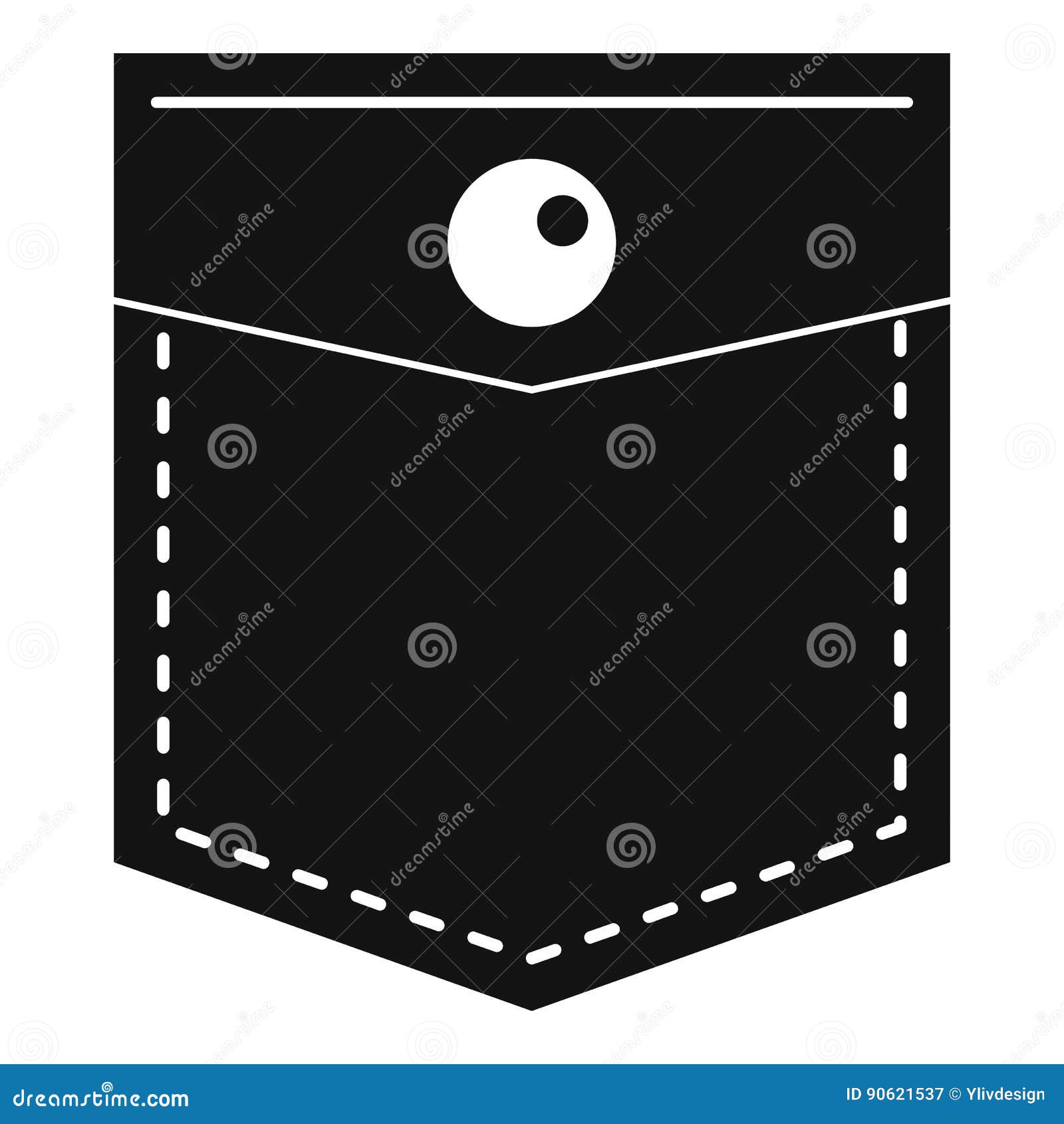 Icône Noire De Symbole De Poche, Style Simple Illustration de Vecteur ...