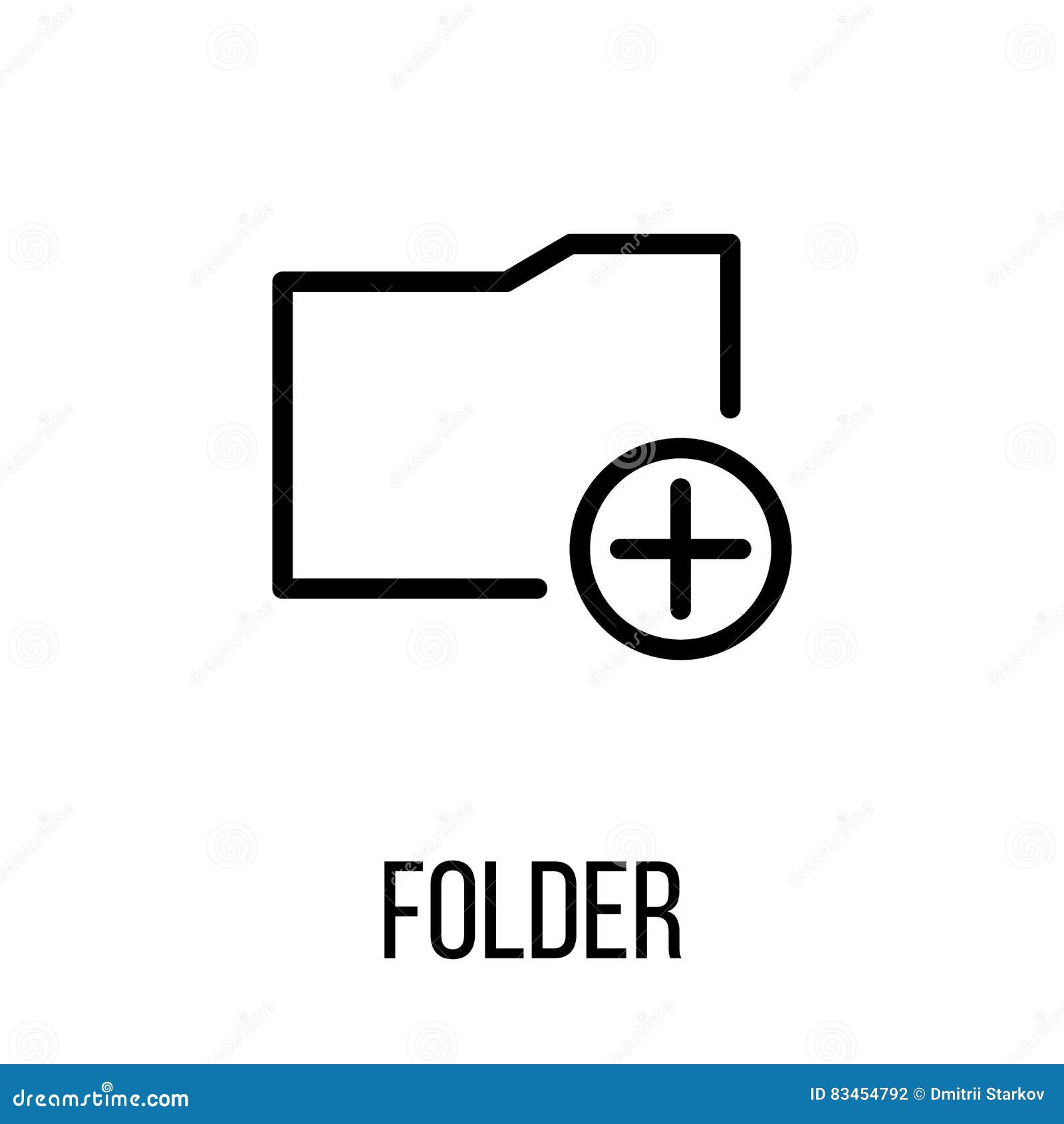 Icône Ou Logo De Dossier Dans La Ligne Style Moderne Illustration de ...