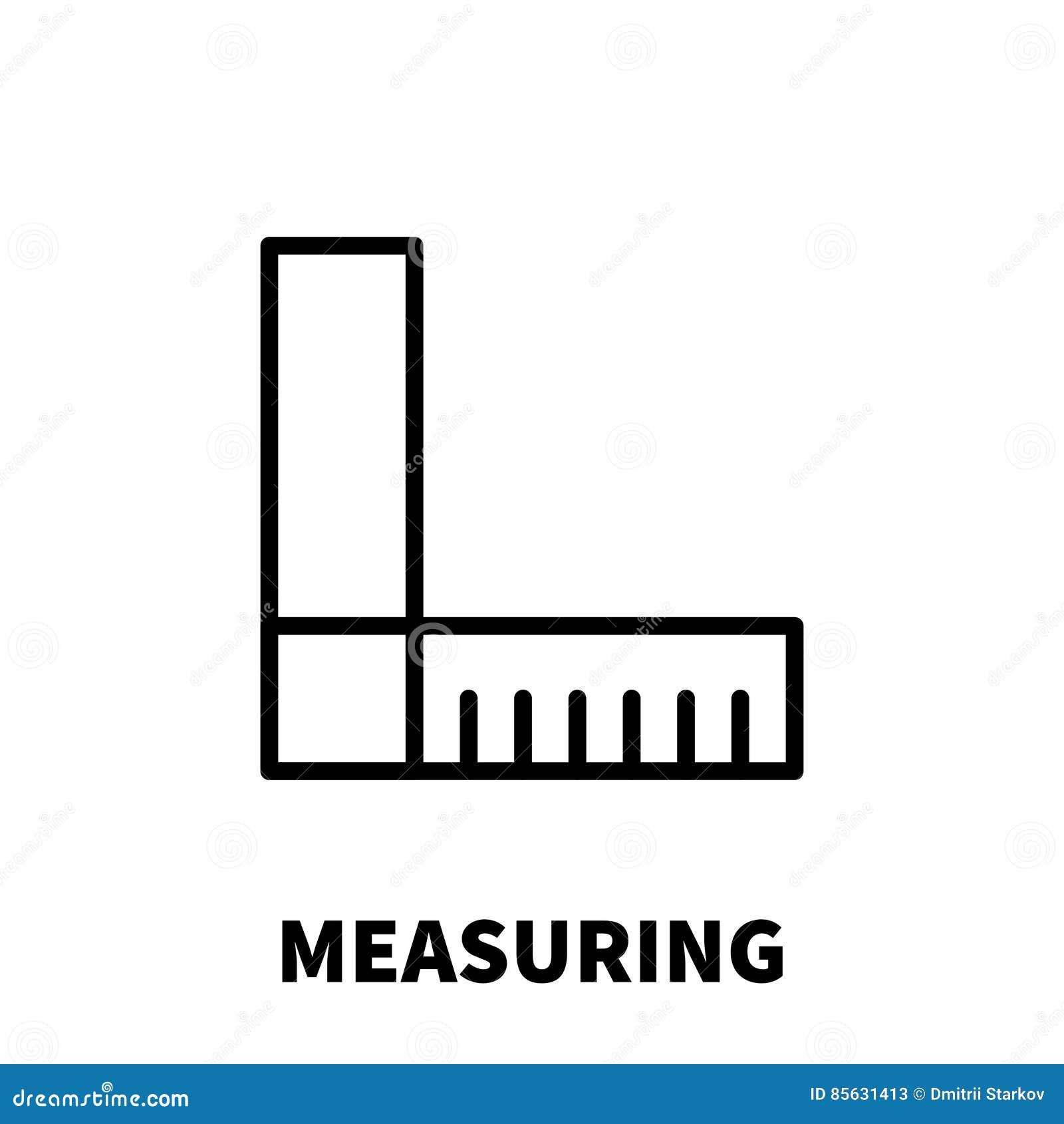 Icône Ou Logo De Mesure Dans La Ligne Style Moderne Illustration de ...