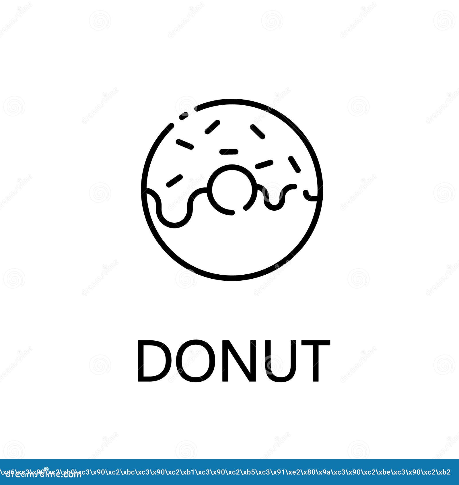Icône Ou Logo Plate De Beignet Pour Le Web Design Illustration de ...