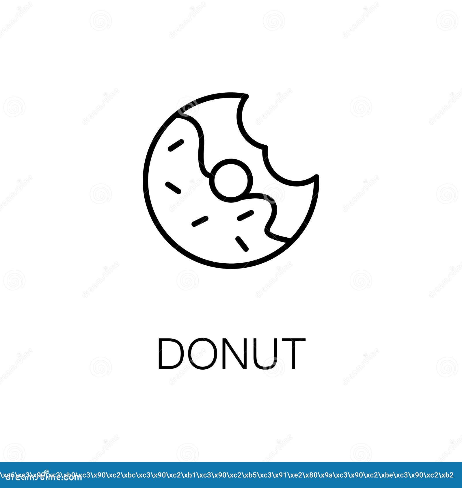 Icône Ou Logo Plate De Beignet Pour Le Web Design Illustration de ...