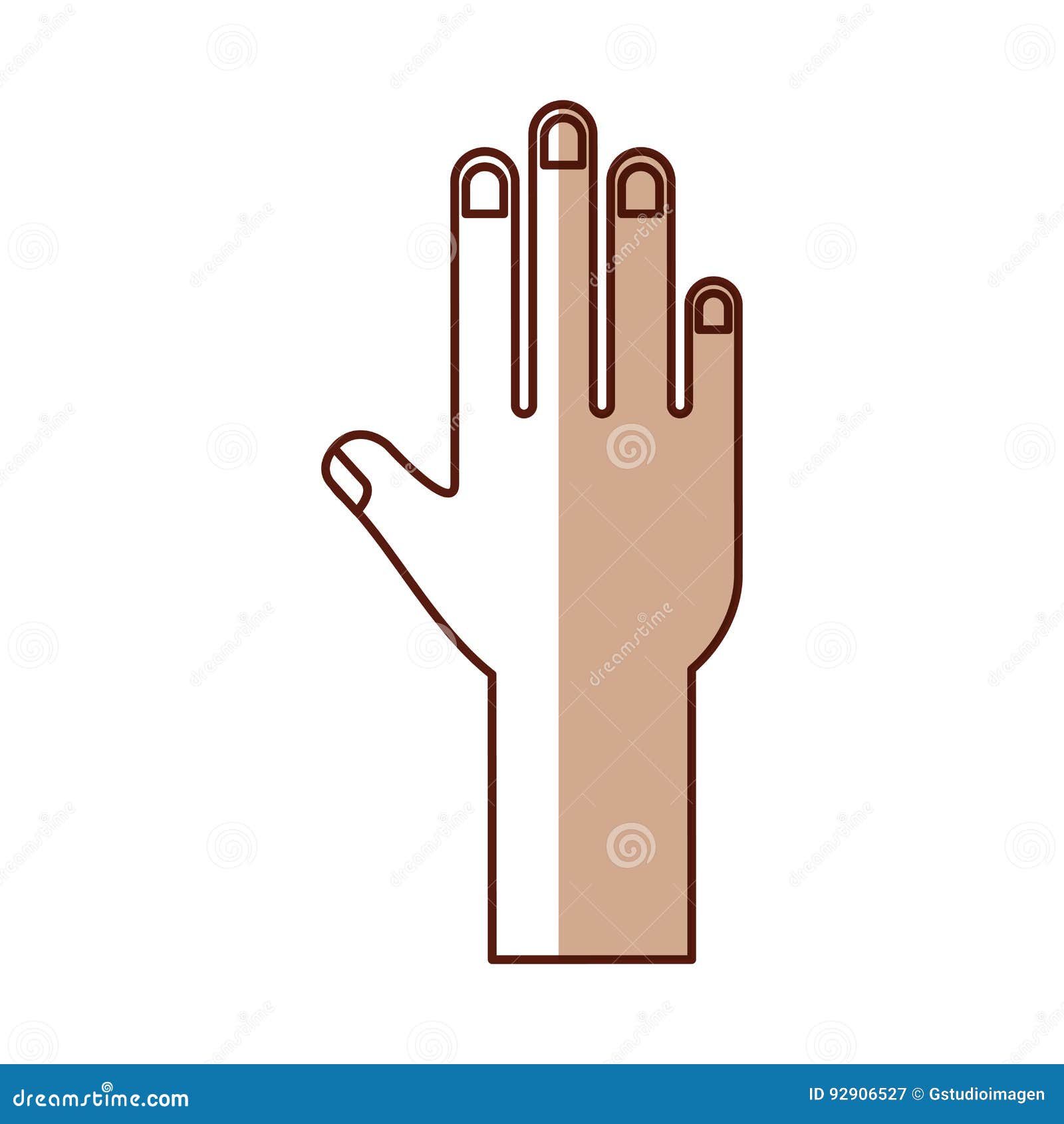 Icône Ouverte D'humain De Main Illustration de Vecteur - Illustration ...