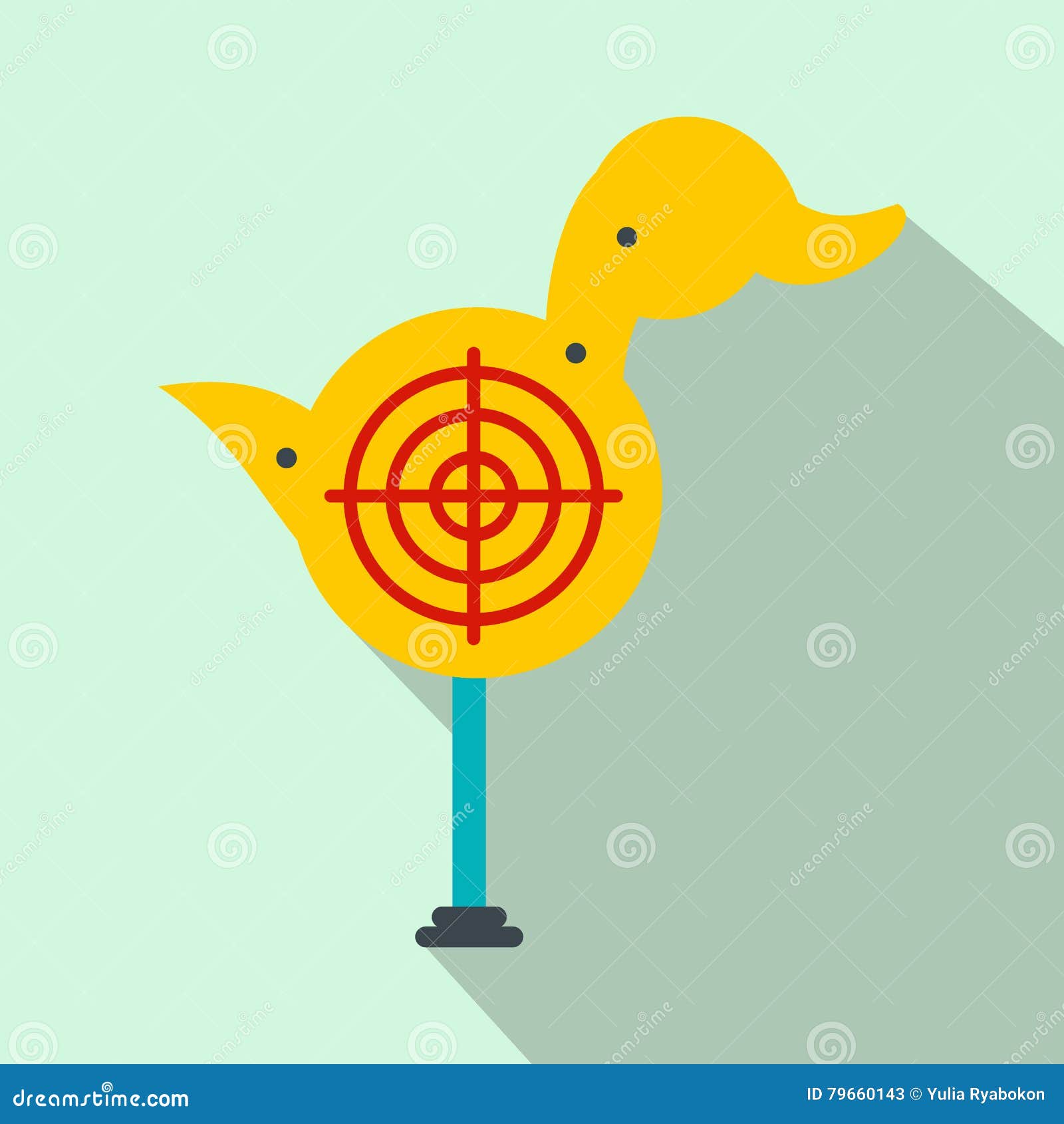 Icône Plate De Cible Jaune De Canard Illustration de Vecteur ...