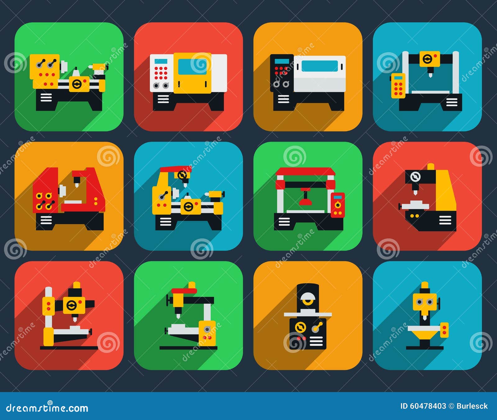 Icône Plate De Machines-outils Spéciales Illustration de Vecteur ...