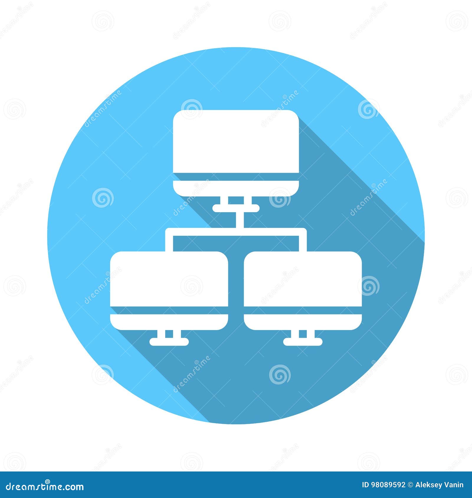 Icône Plate De Réseau Informatique Illustration de Vecteur ...