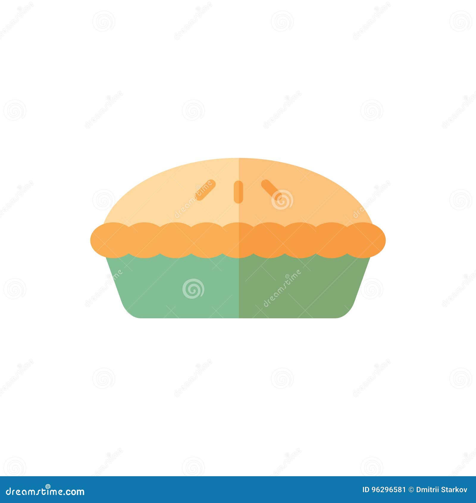 Icône plate de tarte illustration de vecteur. Illustration du ...