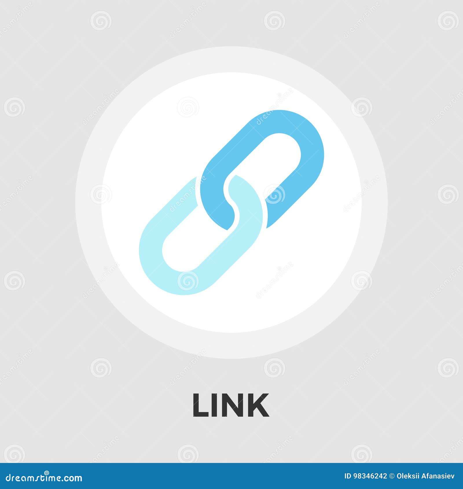 Icône Plate De Vecteur De Lien Illustration de Vecteur - Illustration ...