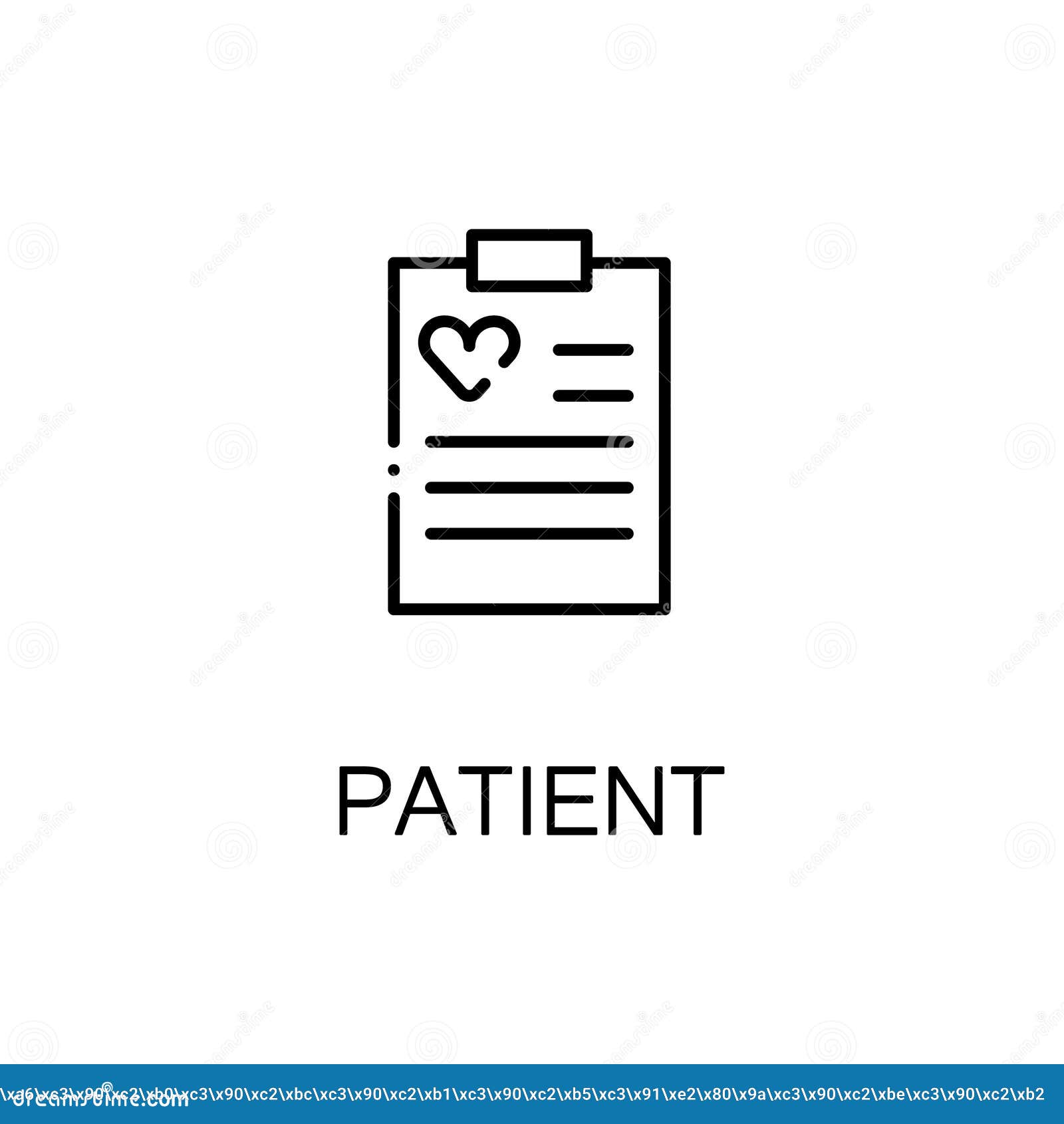 Icône Plate Ou Logo De Carte Patiente Pour Le Web Design Illustration ...