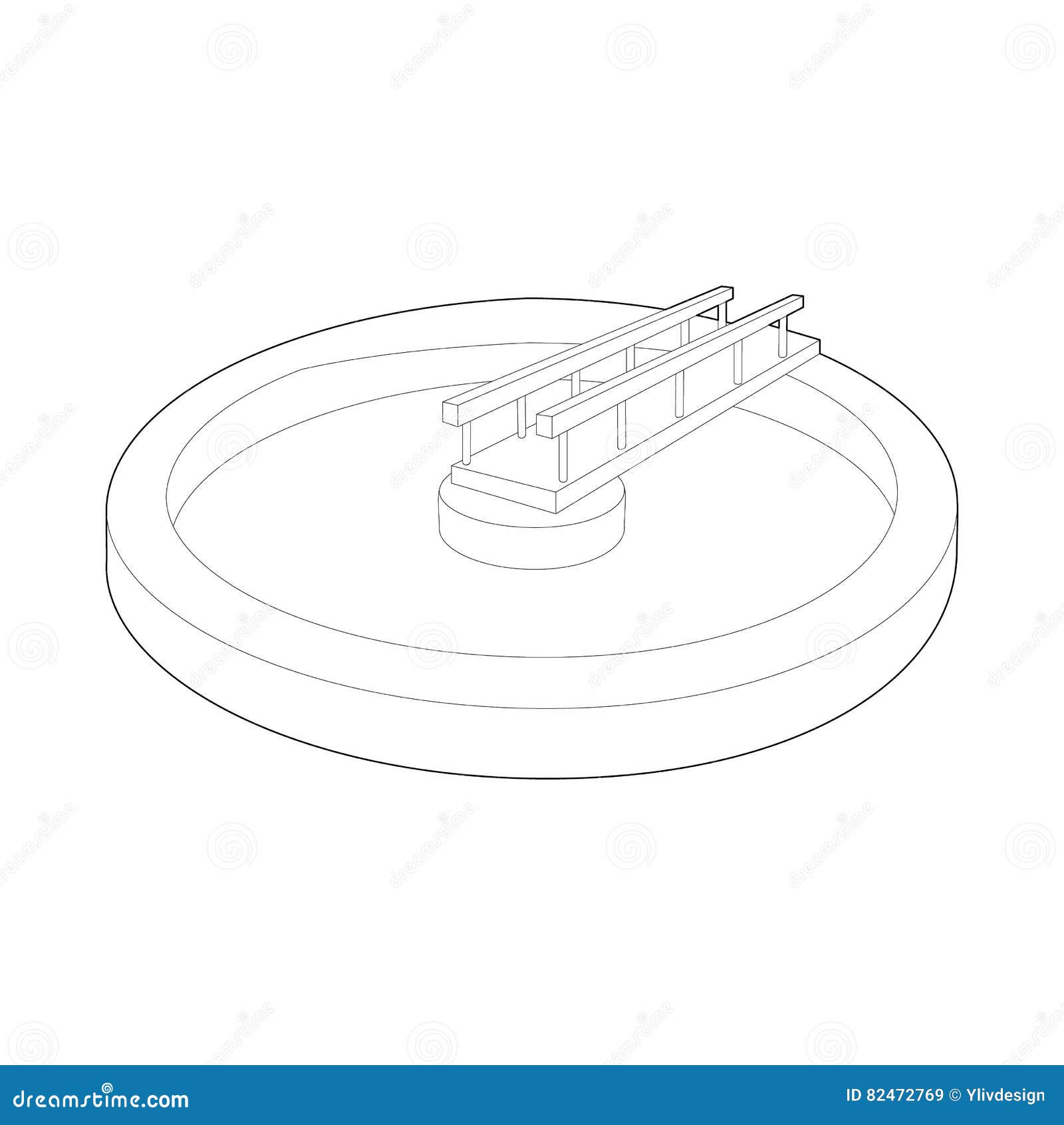 Icône Ronde De Piscine, Style D'ensemble Illustration de Vecteur ...