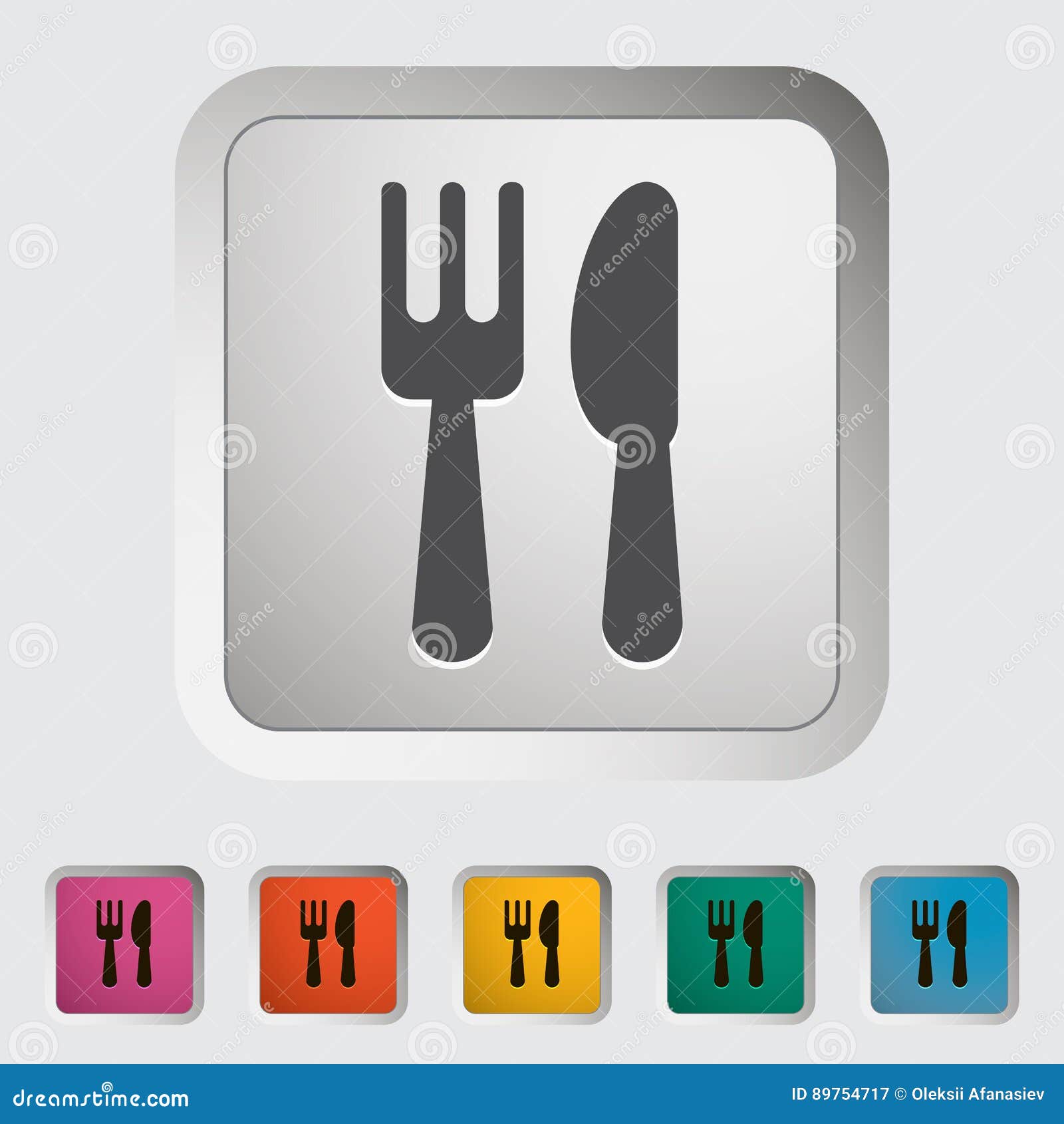 Icône simple de couverts illustration de vecteur. Illustration du ...