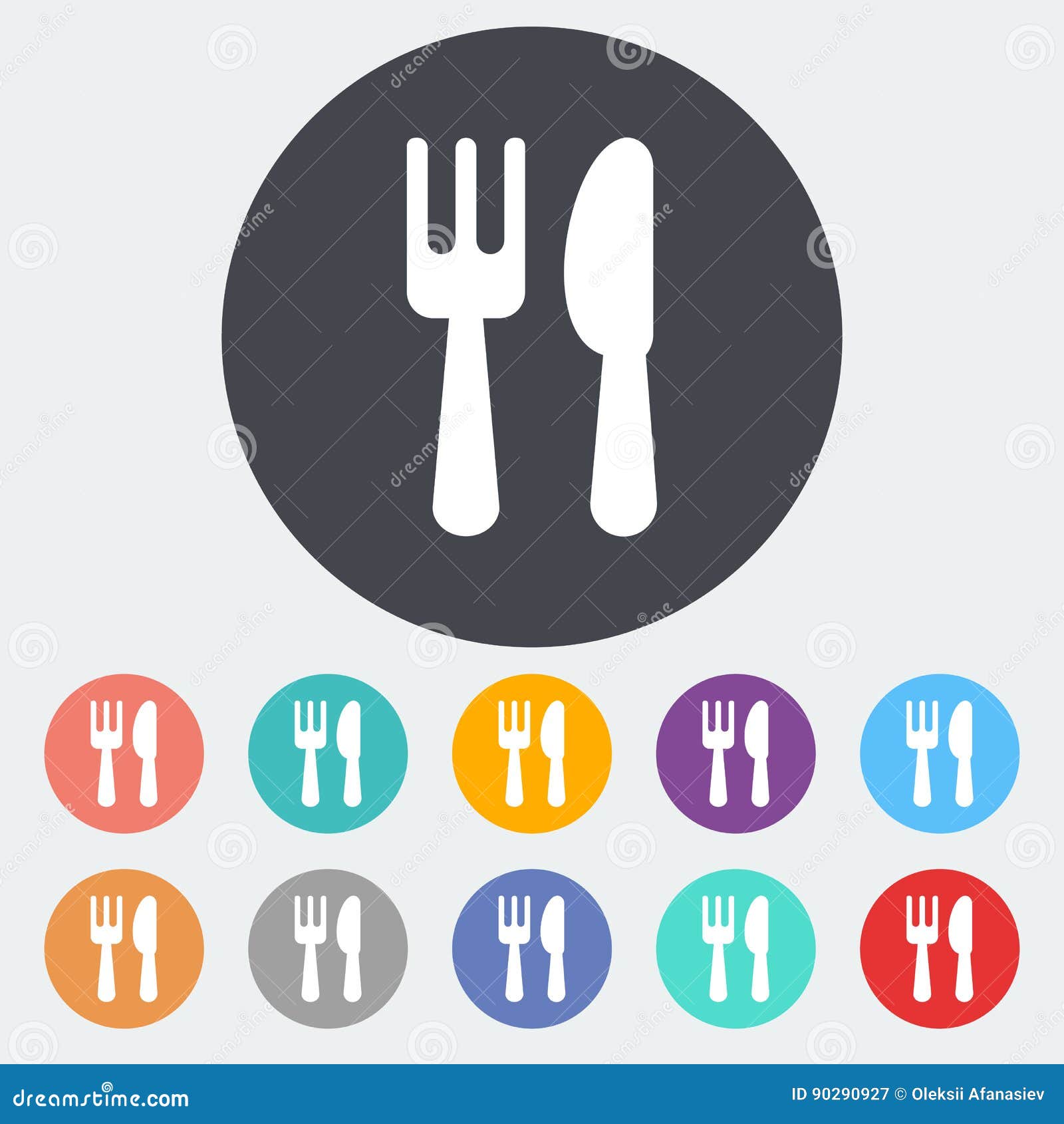 Icône simple de couverts illustration de vecteur. Illustration du ...